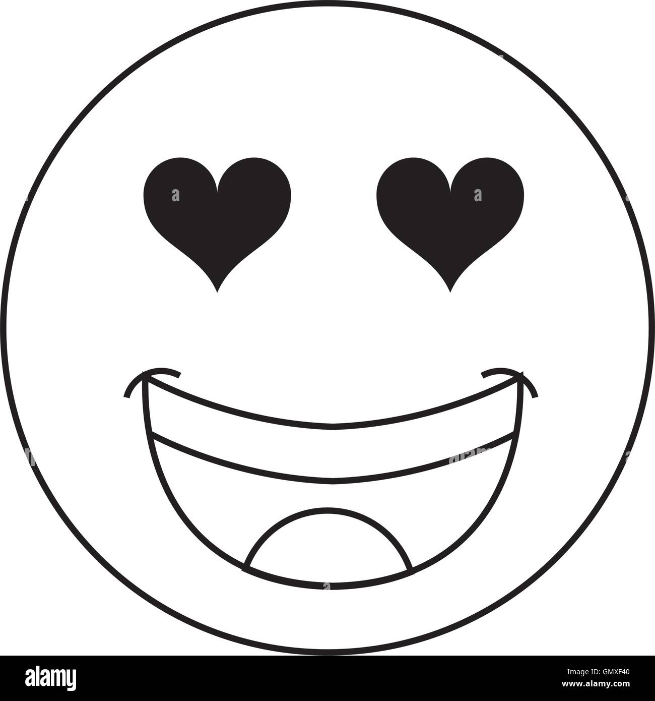 heart eyes emoticon icon Stock Vector Image & Art - Alamy