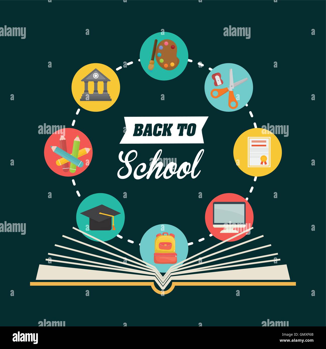 back to school icon set design Stock Vector Image & Art - Alamy