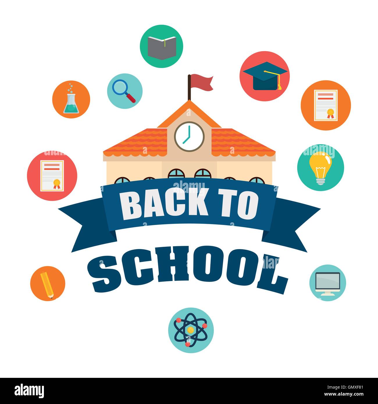 back to school icon set design Stock Vector Image & Art - Alamy