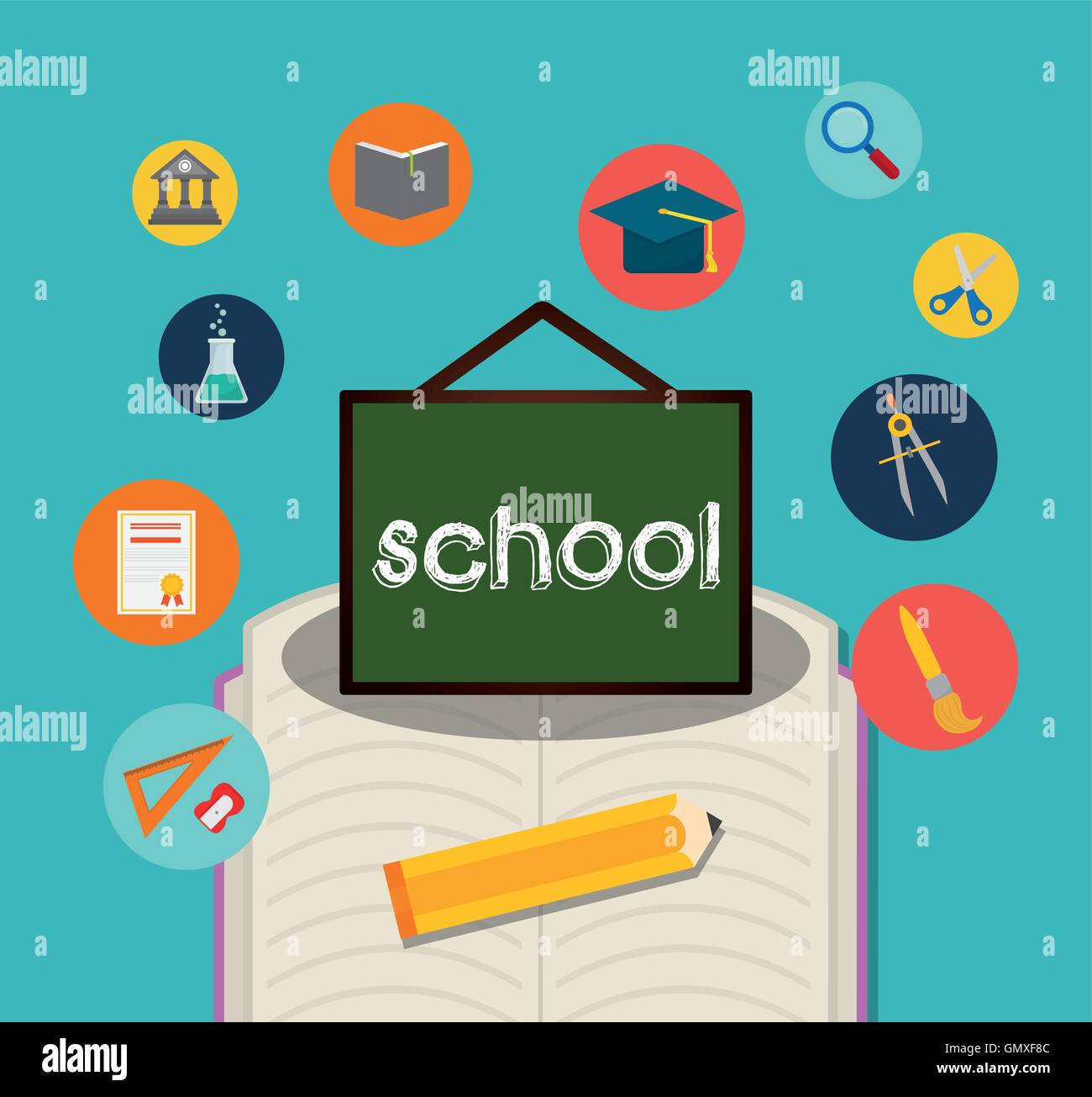back to school icon set design Stock Vector Image & Art - Alamy