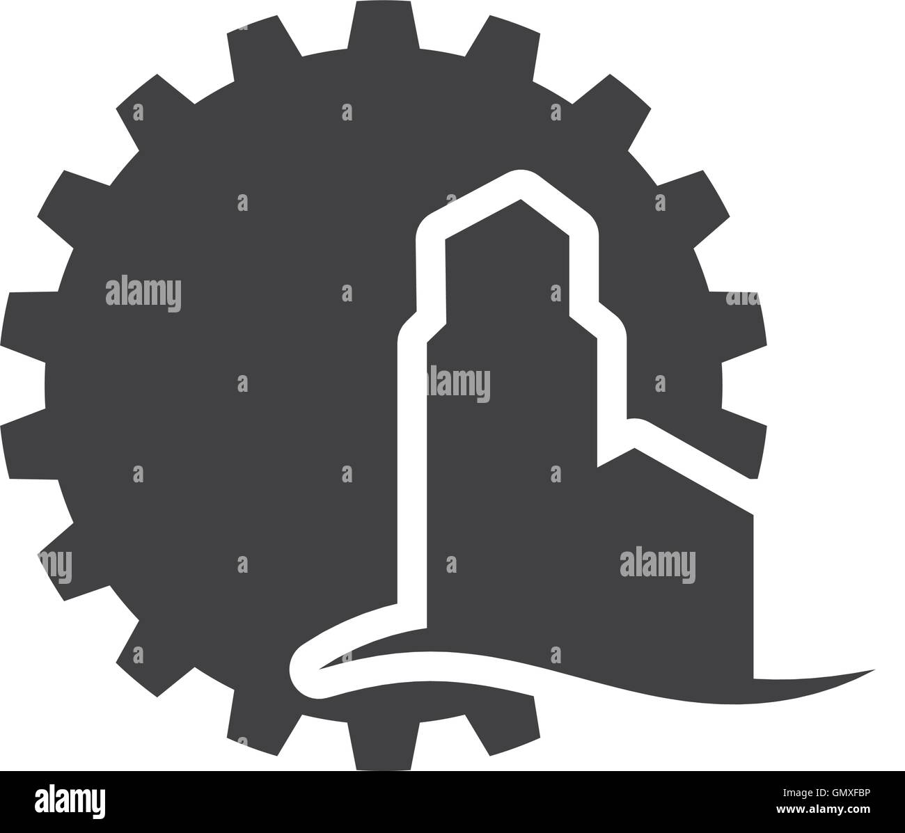 gear factory silhouette design Stock Vector Image & Art - Alamy