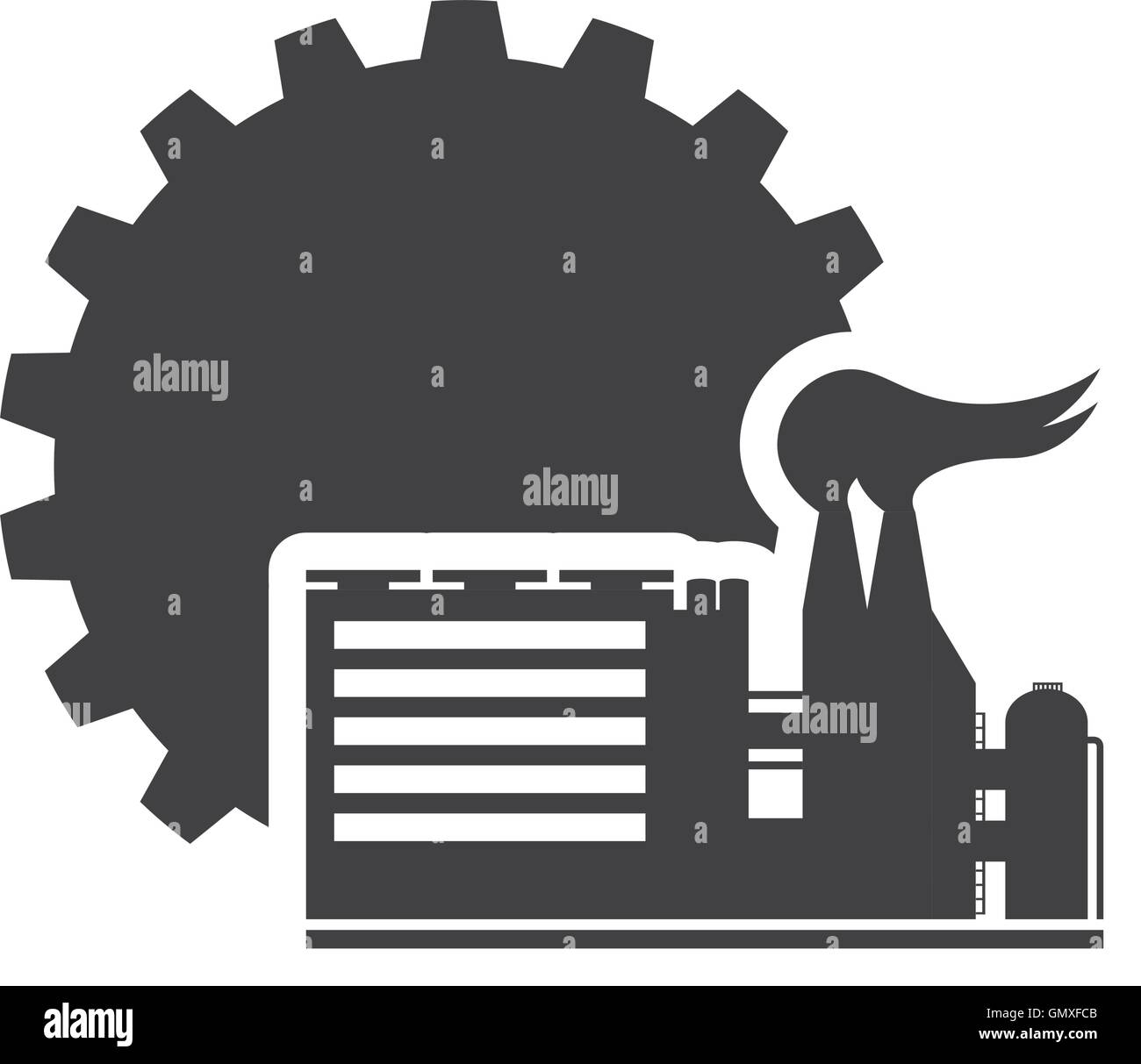 gear factory silhouette design Stock Vector Image & Art - Alamy