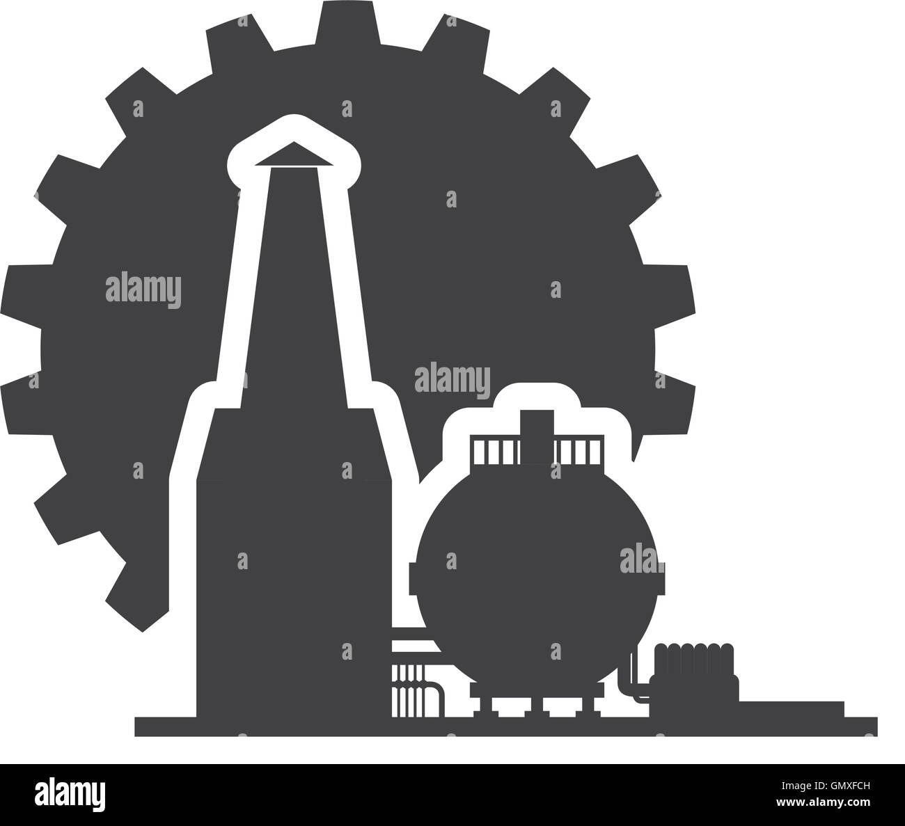 gear factory silhouette design Stock Vector Image & Art - Alamy