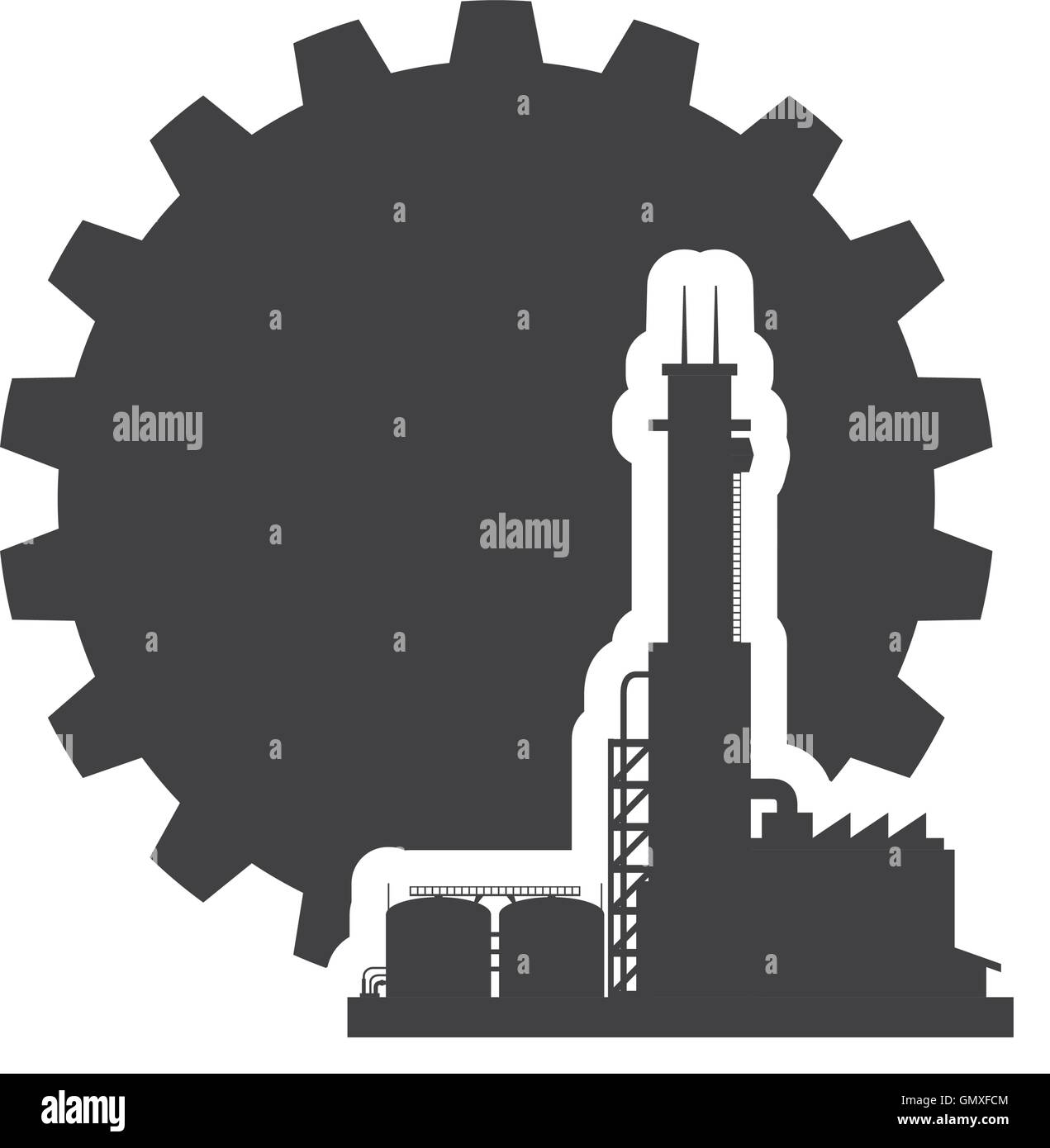 gear factory silhouette design Stock Vector Image & Art - Alamy