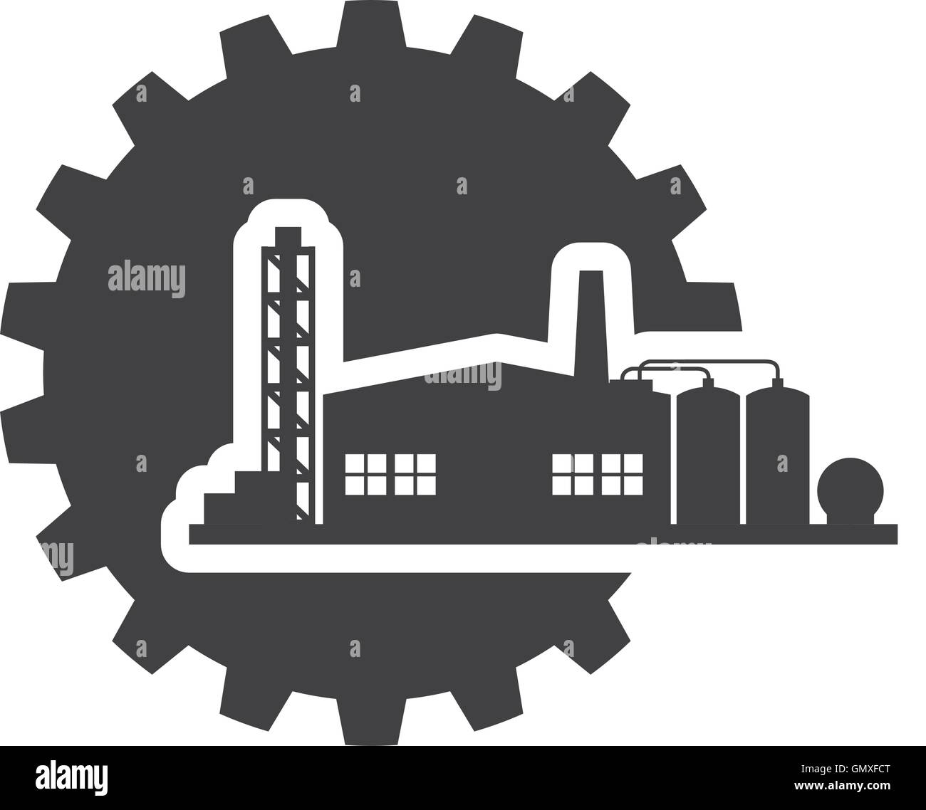 gear factory silhouette design Stock Vector Image & Art - Alamy