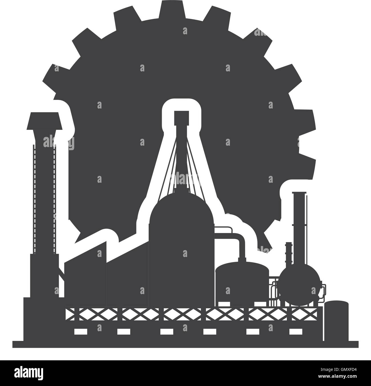 gear factory silhouette design Stock Vector Image & Art - Alamy