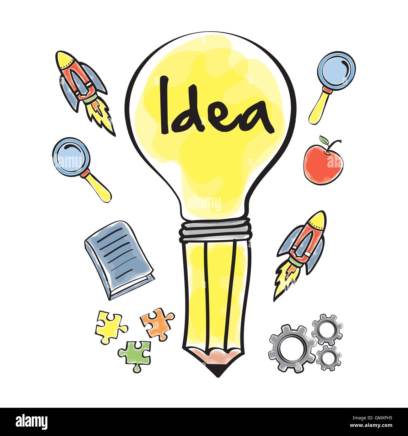 big idea sketch design Stock Vector Image & Art - Alamy