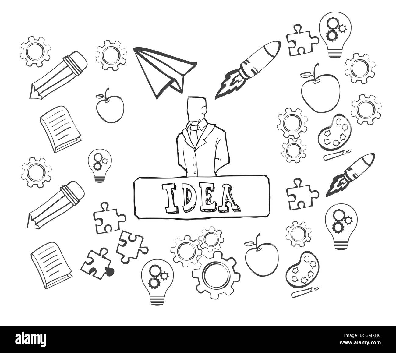 big idea sketch design Stock Vector Image & Art - Alamy