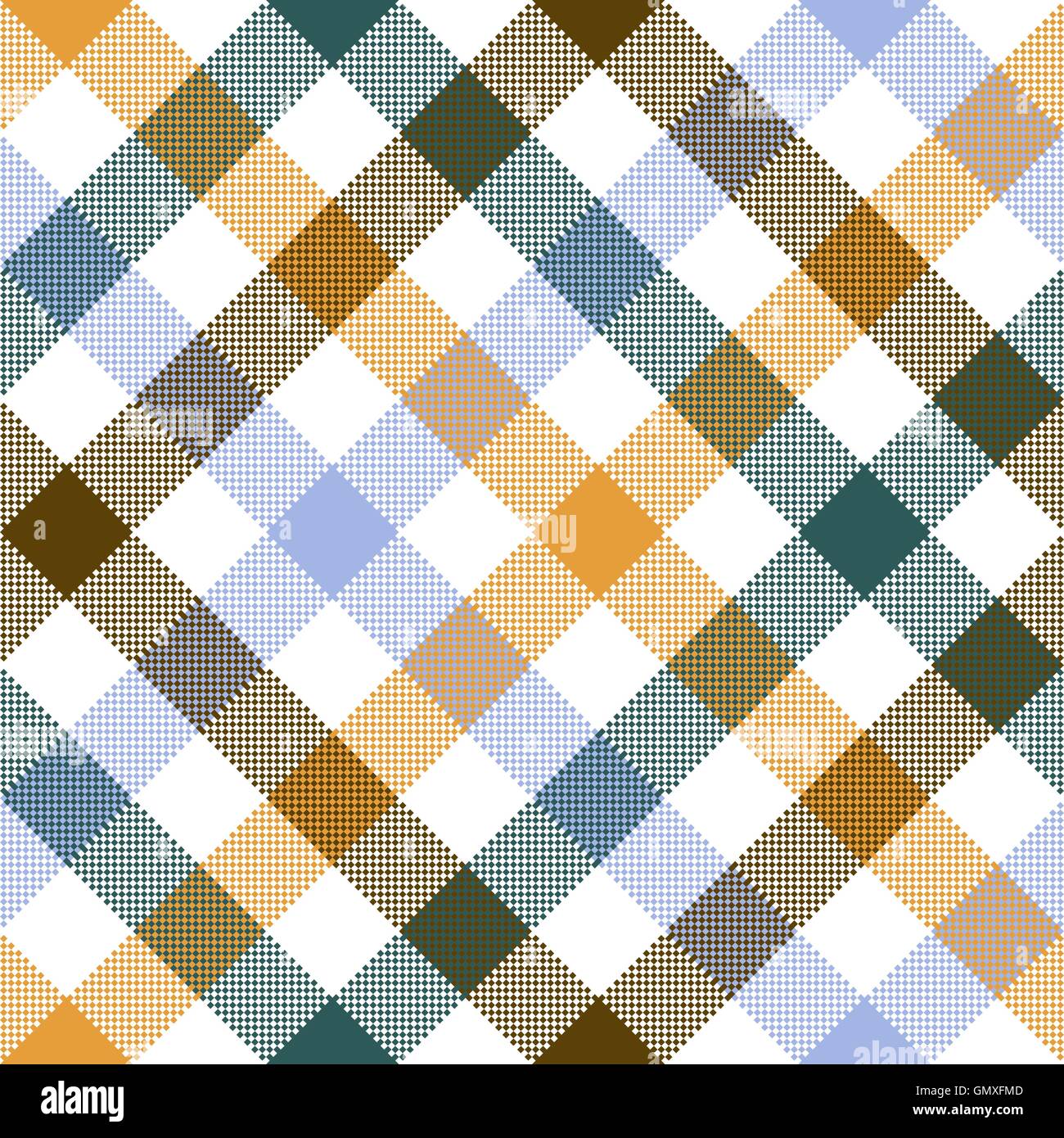 Colored diagonal check seamless fabric texture. Vector illustration ...