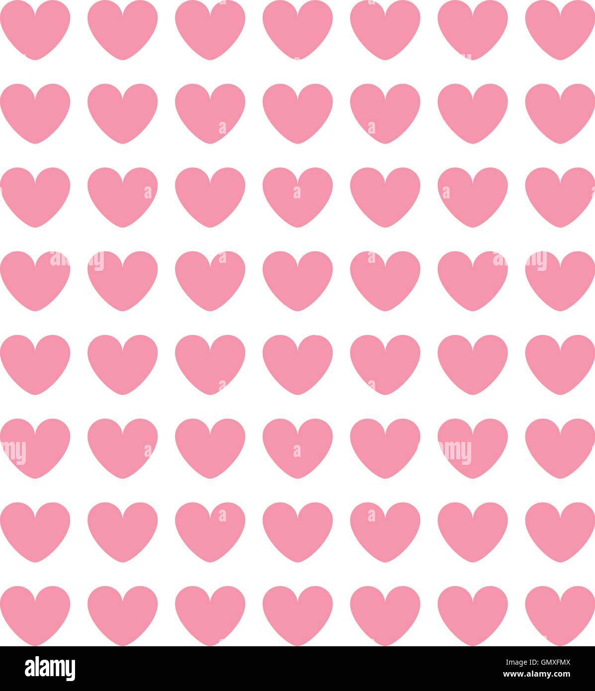 pink cartoon heart pattern Stock Vector Image & Art - Alamy