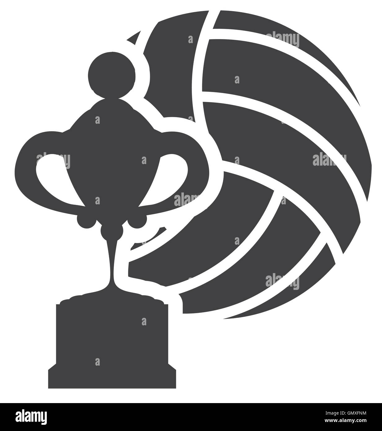 trophy volleyball sport design Stock Vector Image & Art - Alamy