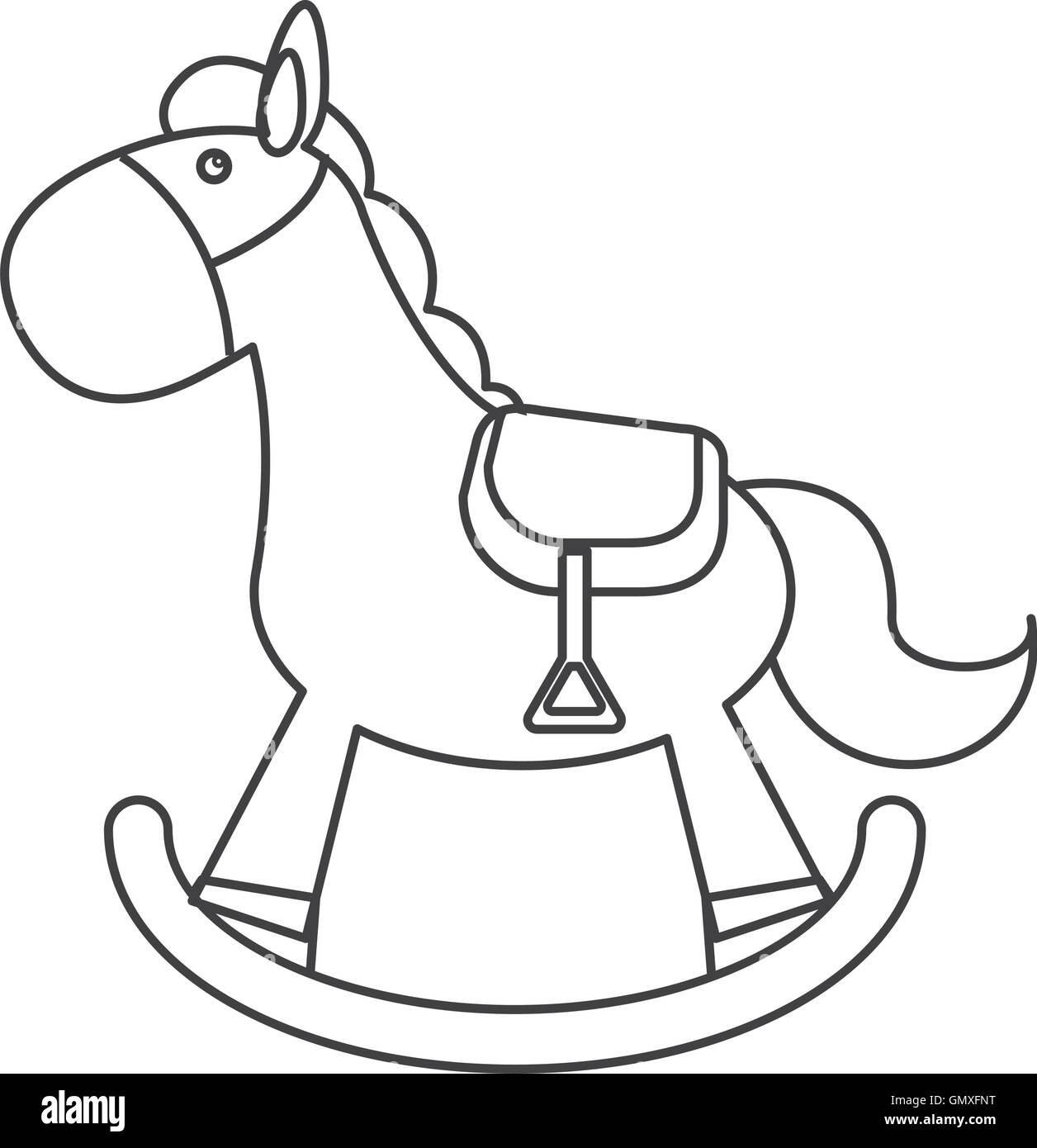wood rocking horse icon Stock Vector Image & Art - Alamy