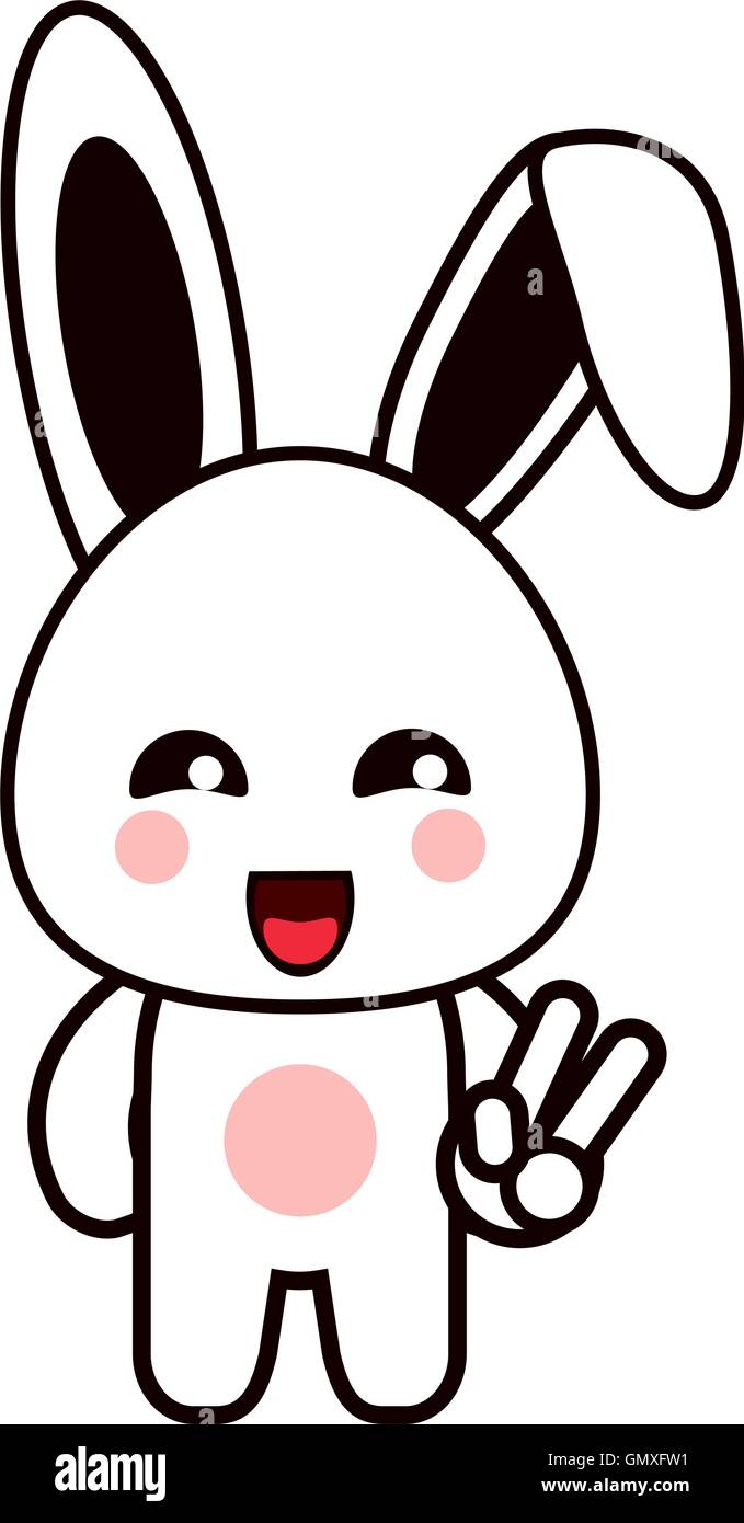 Cute rabbit cartoon Stock Vector Image & Art - Alamy