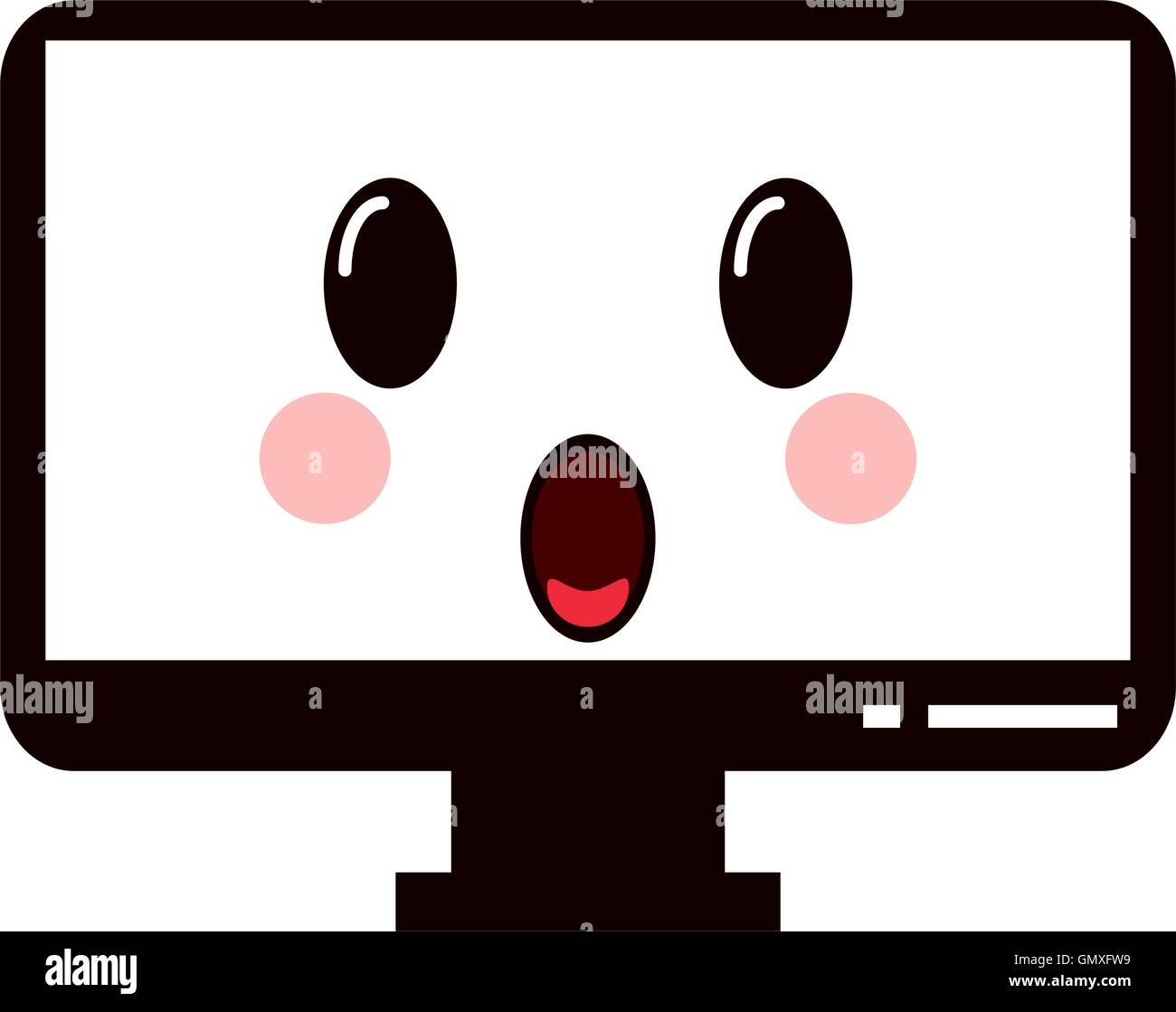 kawaii computer icon Stock Vector Image & Art - Alamy