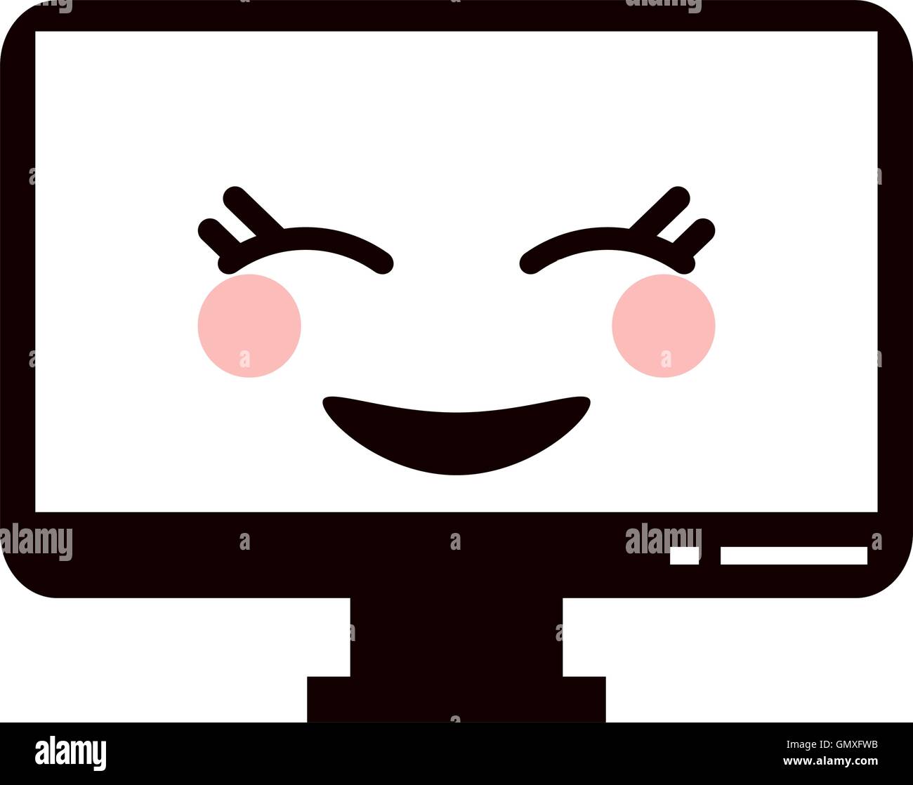 kawaii computer icon Stock Vector Image & Art - Alamy