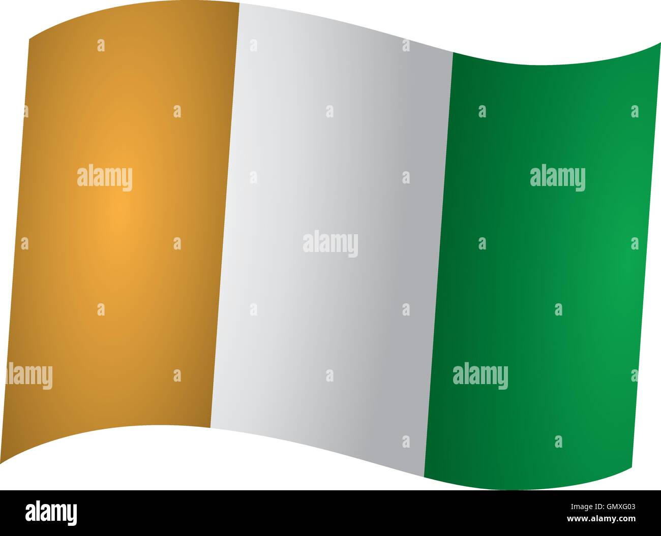 Isolated flag of Ivory Coast, Vector illustration Stock Vector Image ...