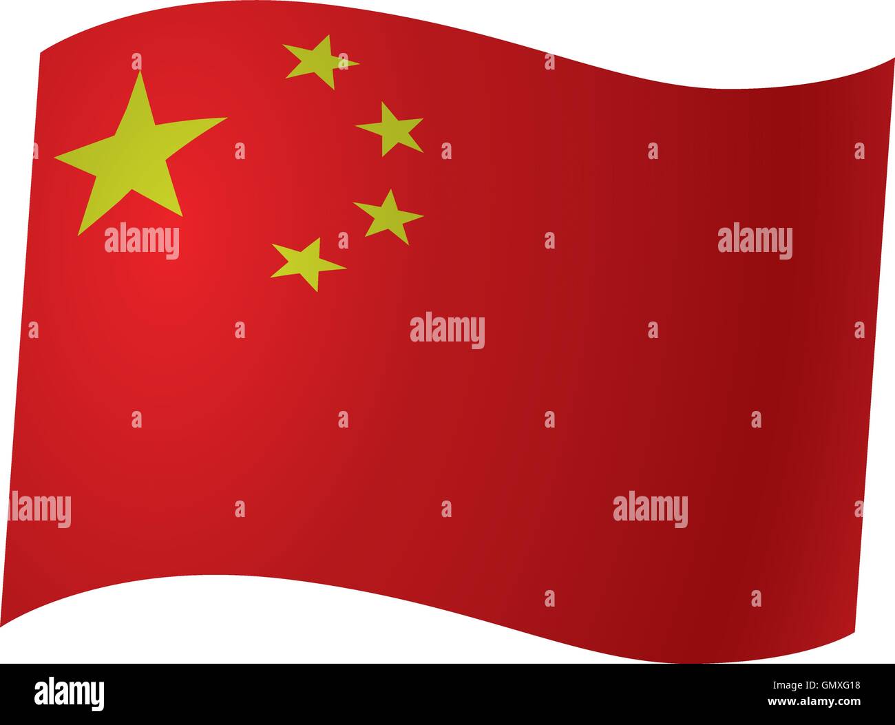 Isolated chinese flag vector hi-res stock photography and images - Alamy