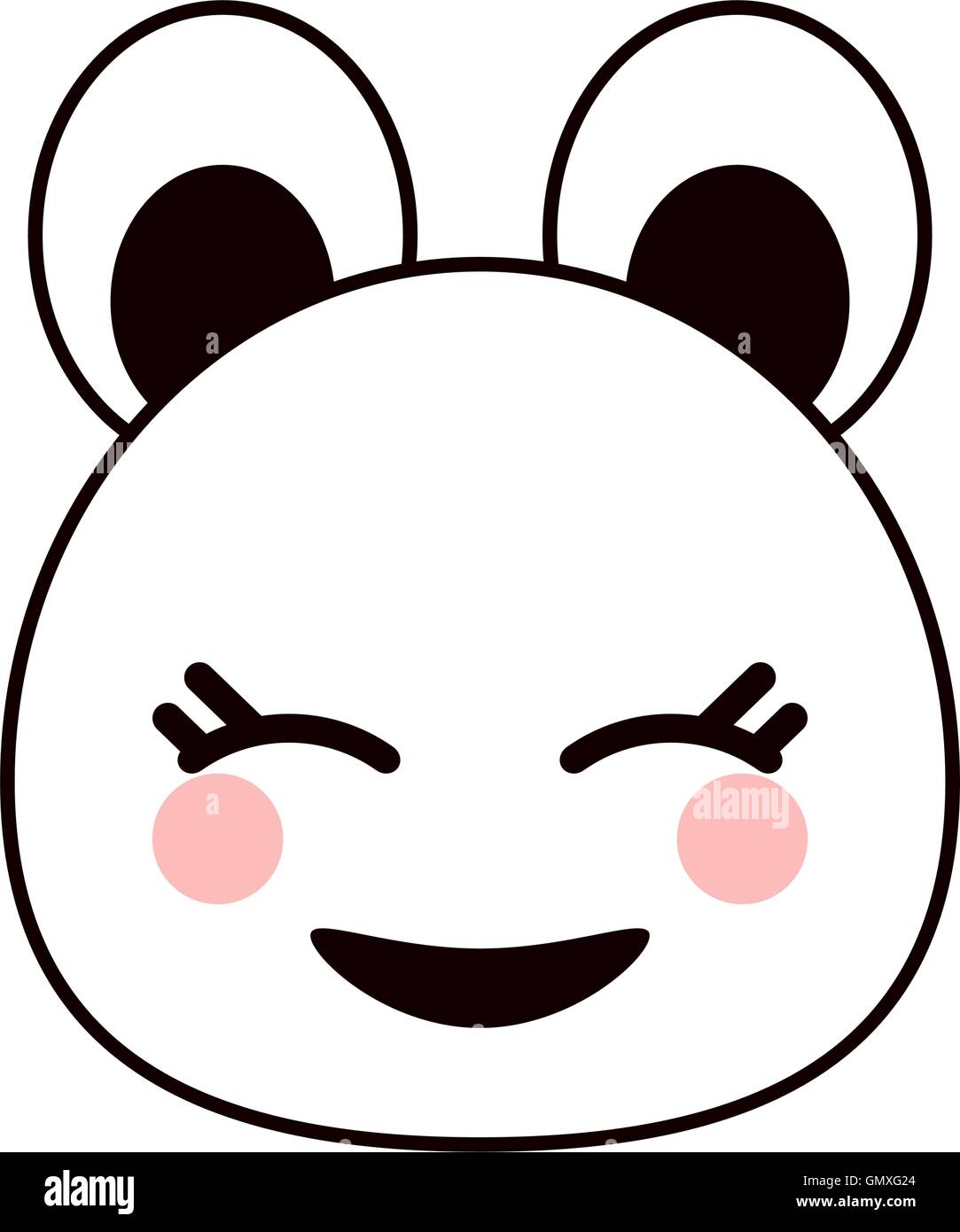 kawaii bear emoticon icon Stock Vector Image & Art - Alamy