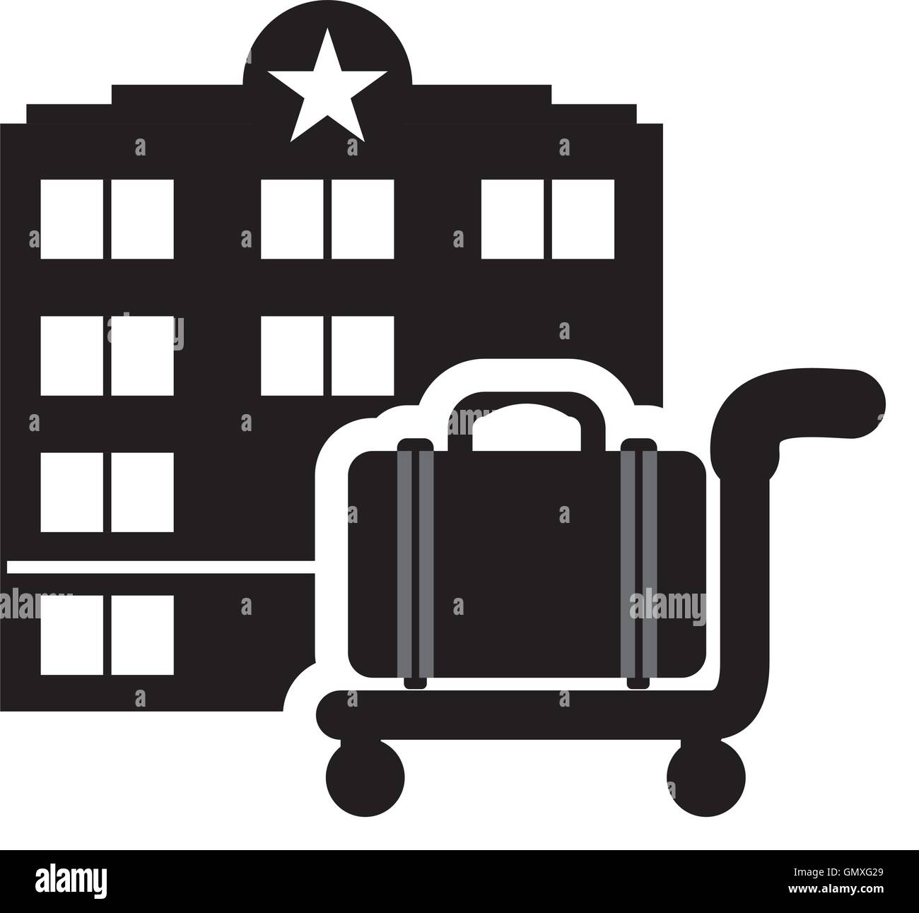 suitcase hotel building silhouette design Stock Vector Image & Art - Alamy