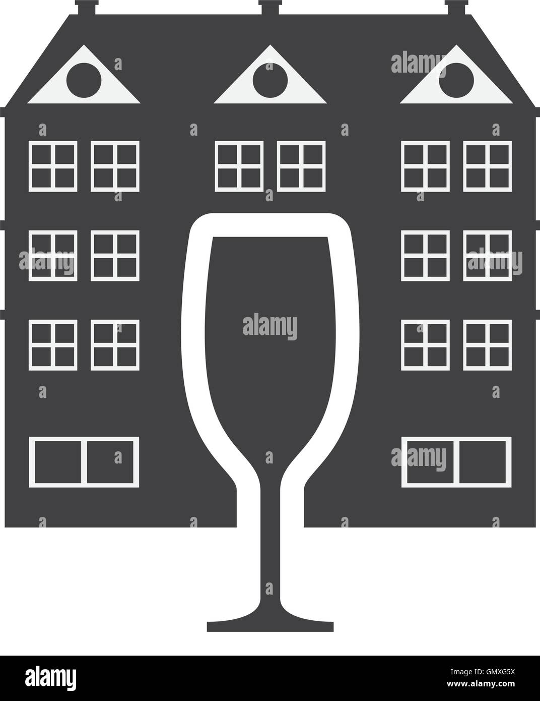 cup hotel building silhouette design Stock Vector Image & Art - Alamy