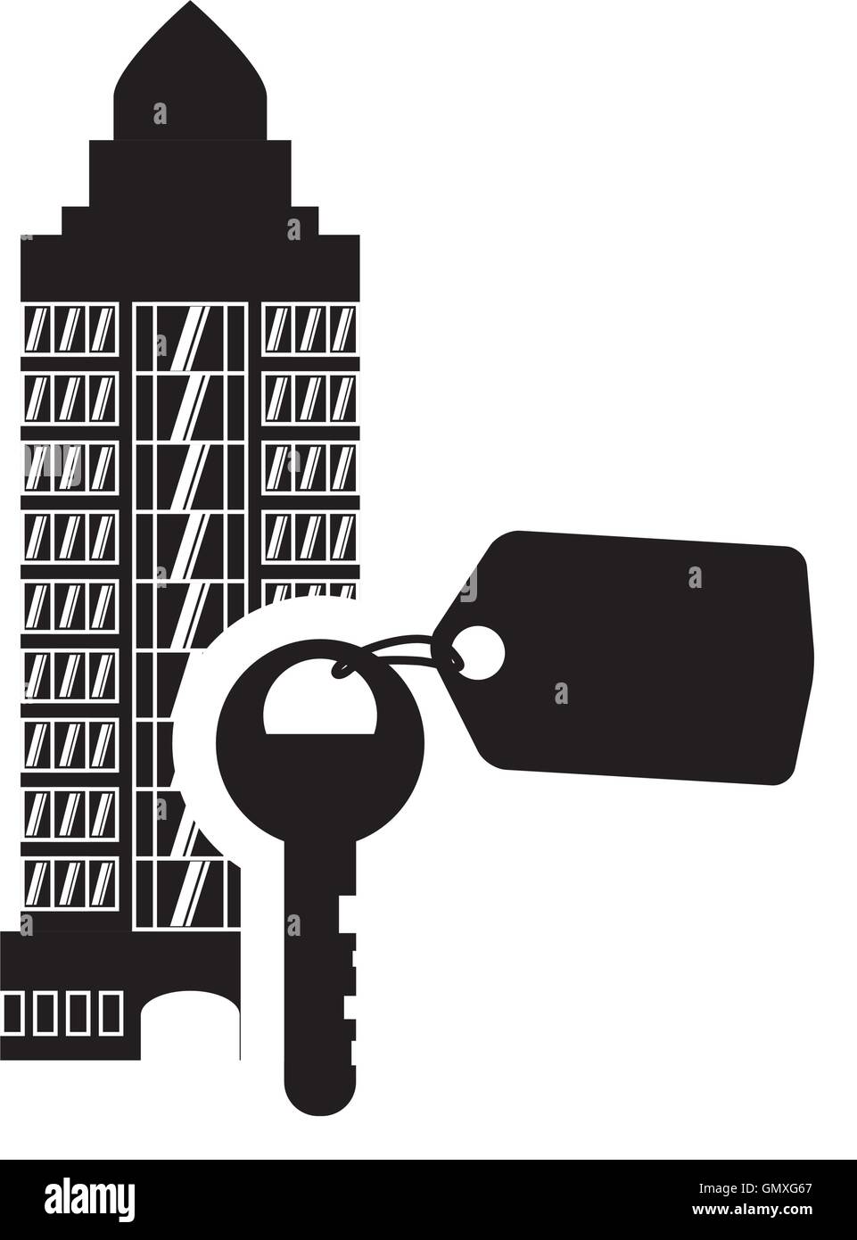 key hotel building silhouette design Stock Vector Image & Art - Alamy