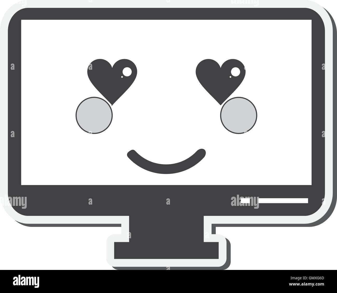 kawaii computer icon Stock Vector Image & Art - Alamy