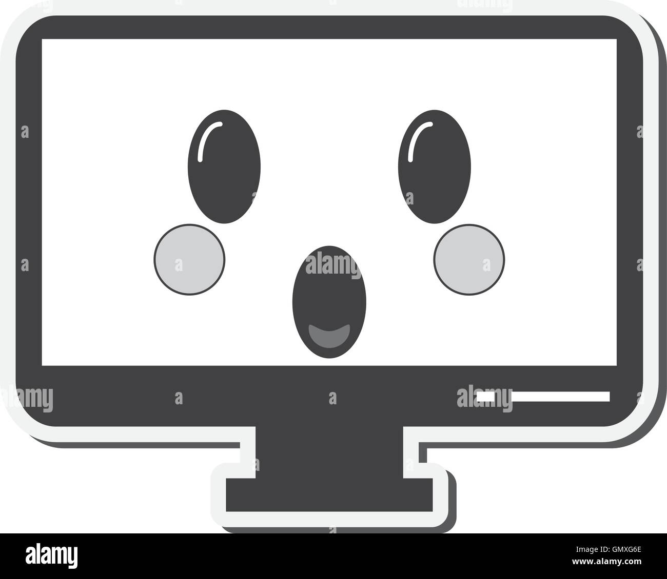 kawaii computer icon Stock Vector Image & Art - Alamy