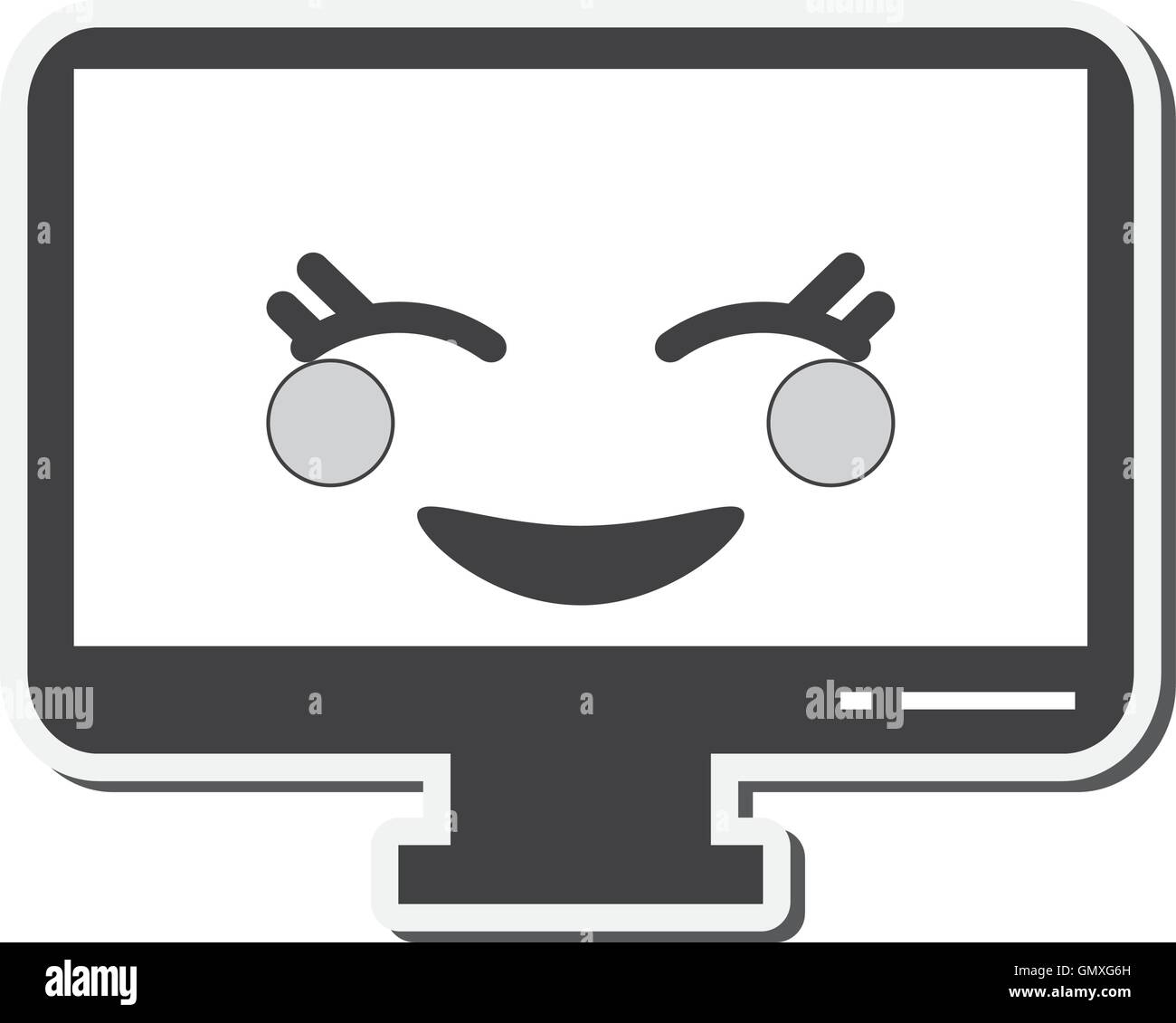 kawaii computer icon Stock Vector Image & Art - Alamy