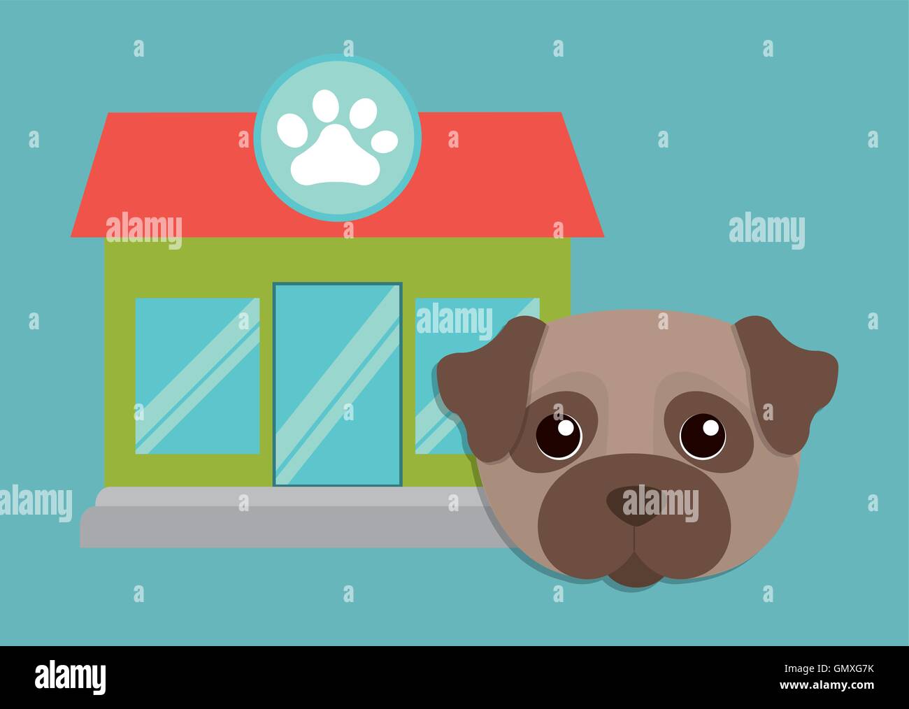 dog cartoon pet shop design Stock Vector Image & Art - Alamy