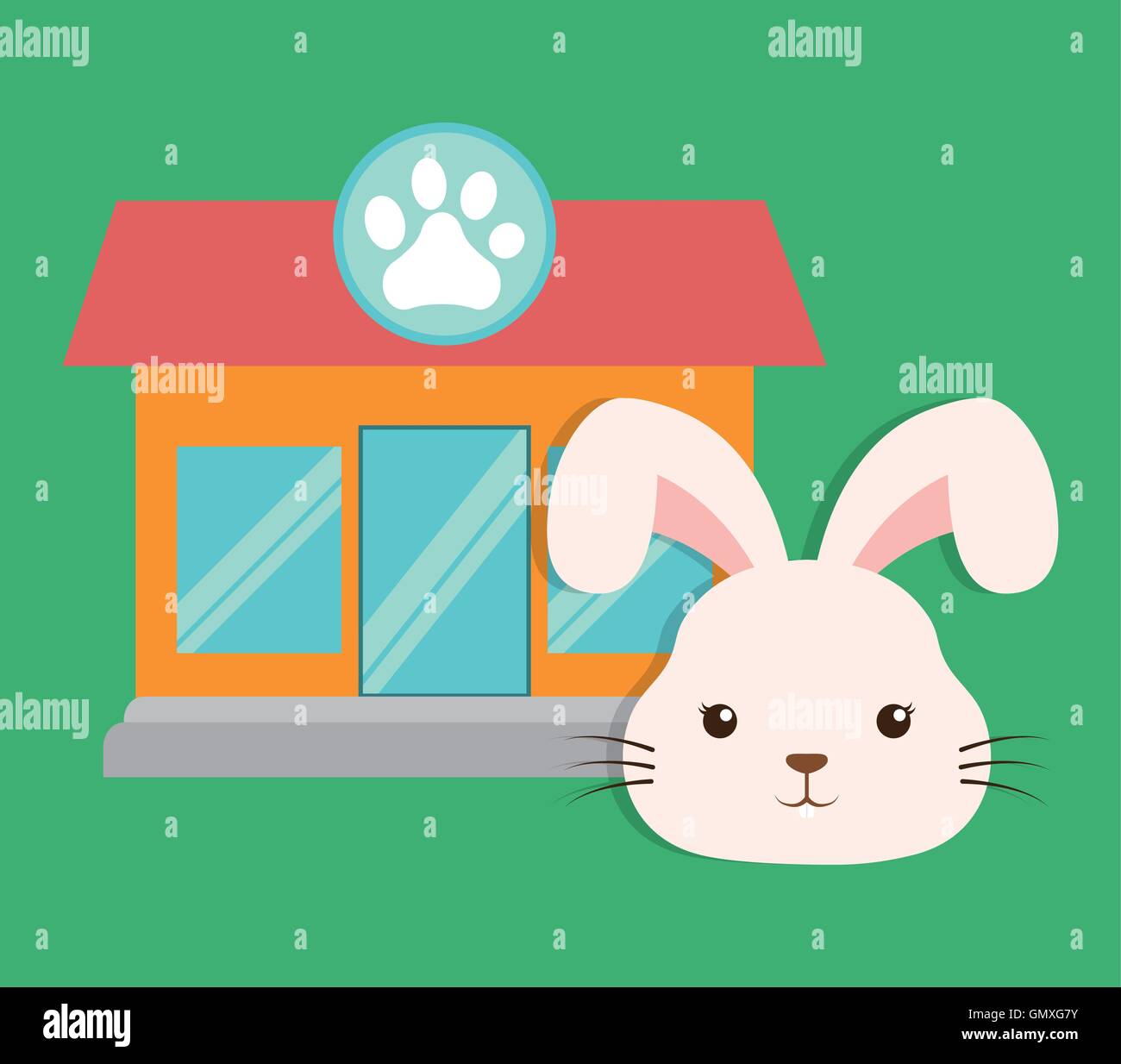 rabbit cartoon pet design Stock Vector Image & Art - Alamy