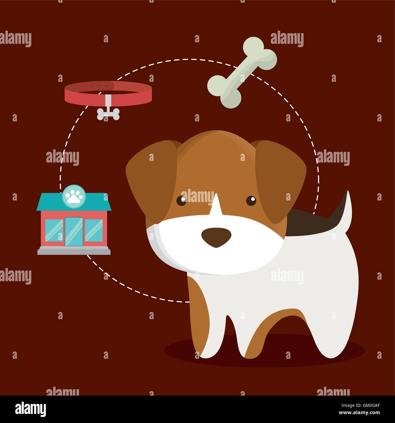 dog cartoon pet design Stock Vector Image & Art - Alamy