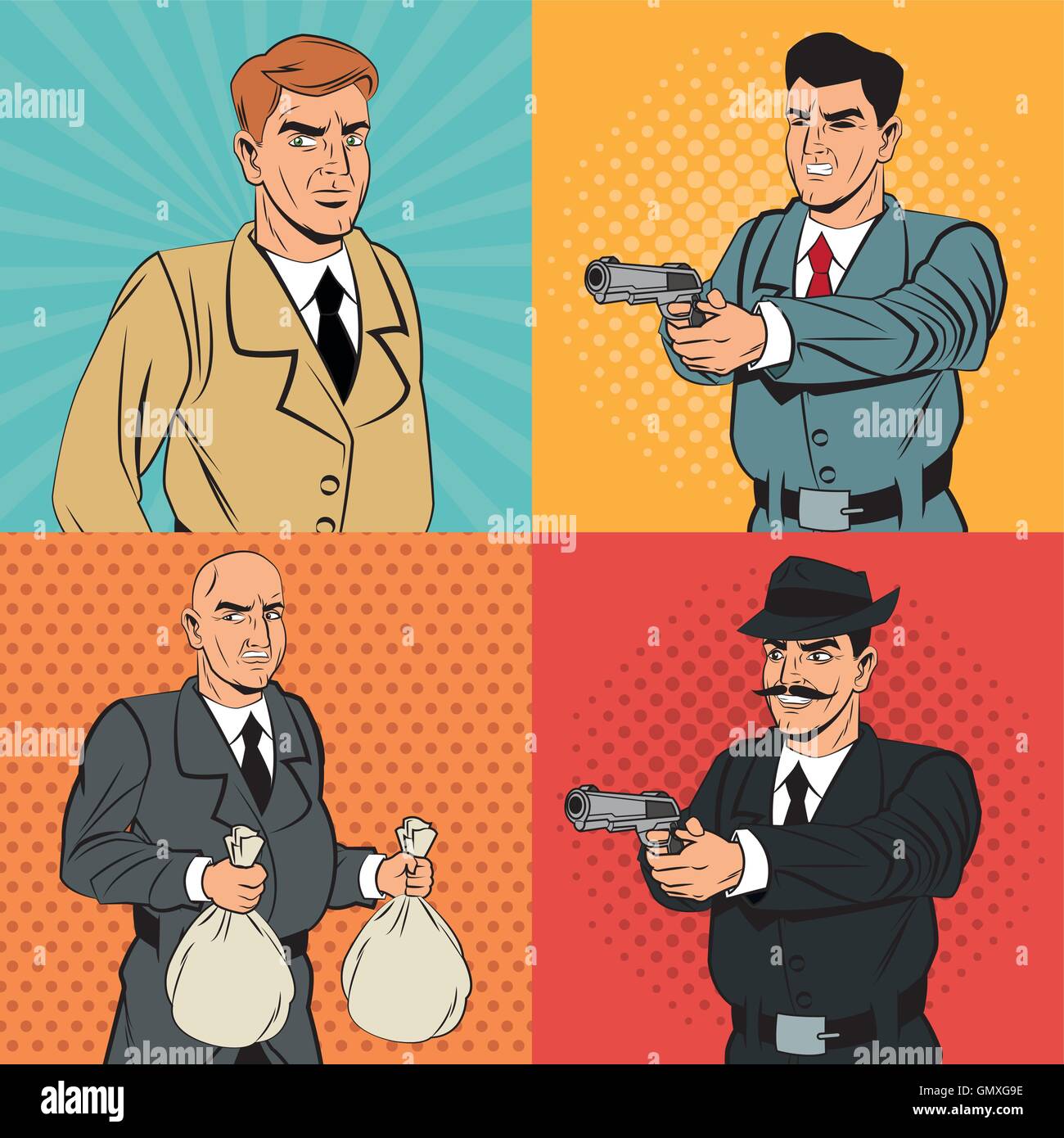 Detective and thief man cartoon design Stock Vector Image & Art - Alamy