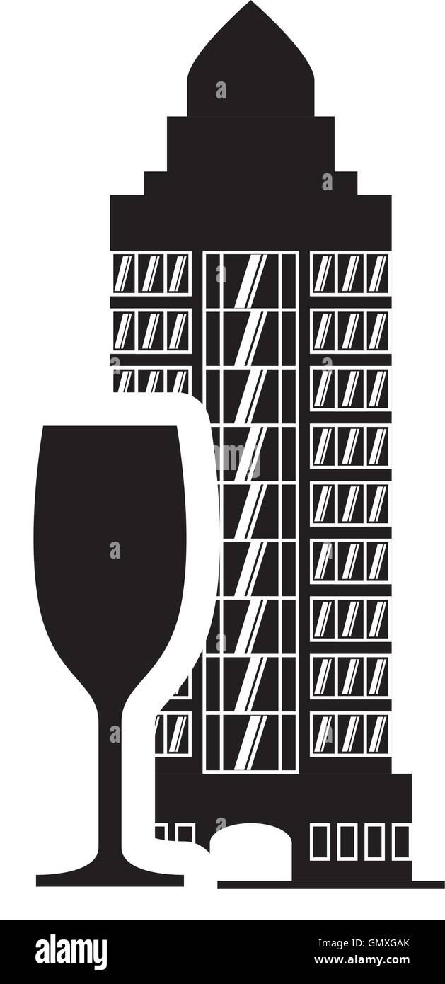cup hotel building silhouette design Stock Vector Image & Art - Alamy