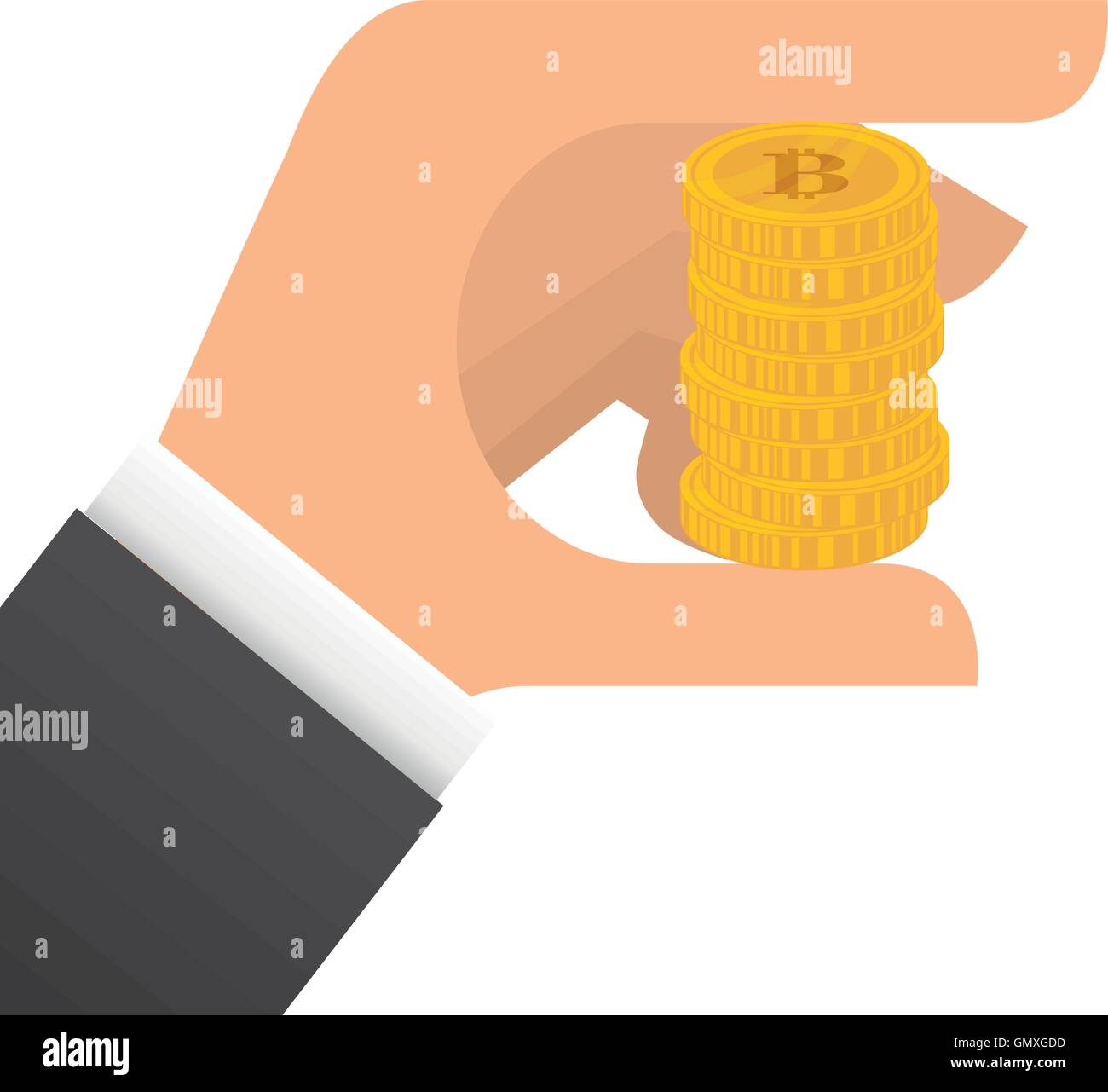 coin hand money financial item design Stock Vector Image & Art - Alamy