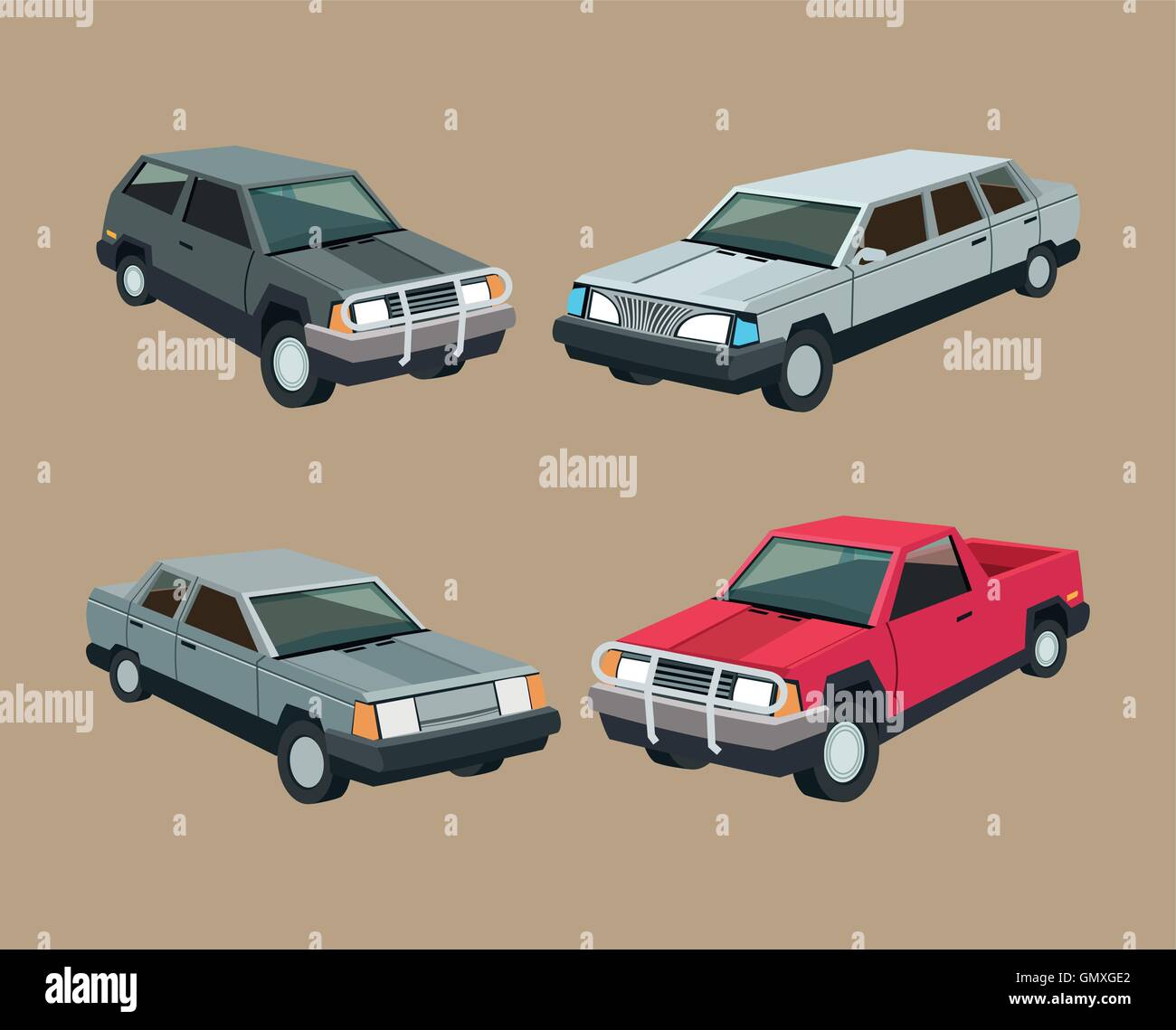 Auto garage car set design Stock Vector Image & Art - Alamy