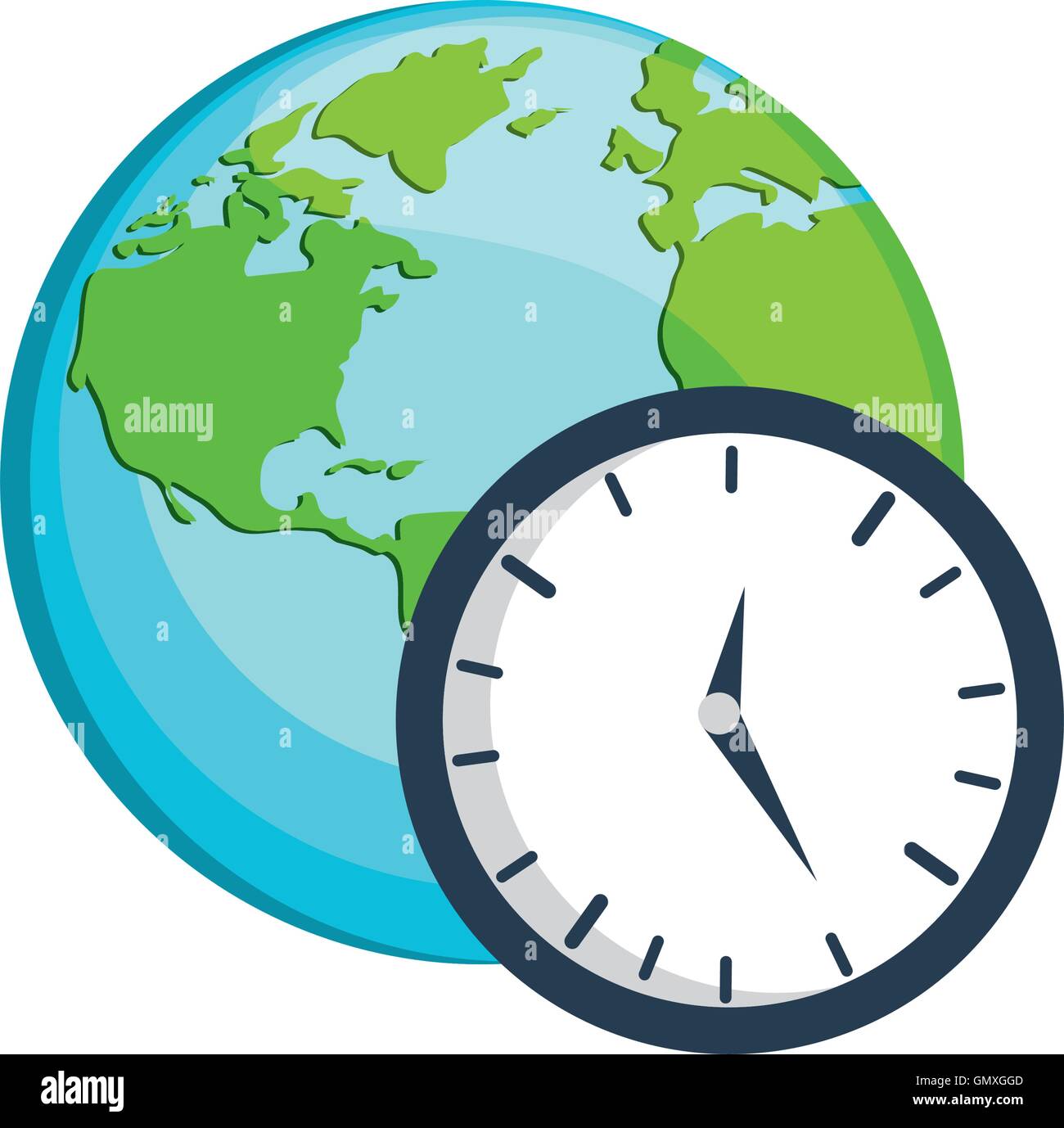 clock earth time design Stock Vector Image & Art - Alamy