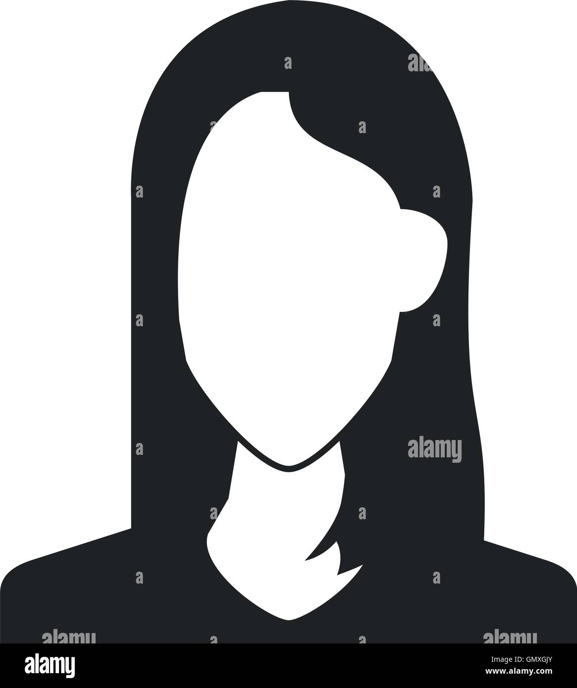 faceless woman portrait icon Stock Vector Image & Art - Alamy