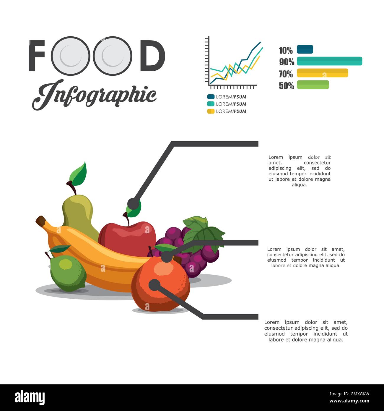 healthy and organic food design Stock Vector Image & Art - Alamy