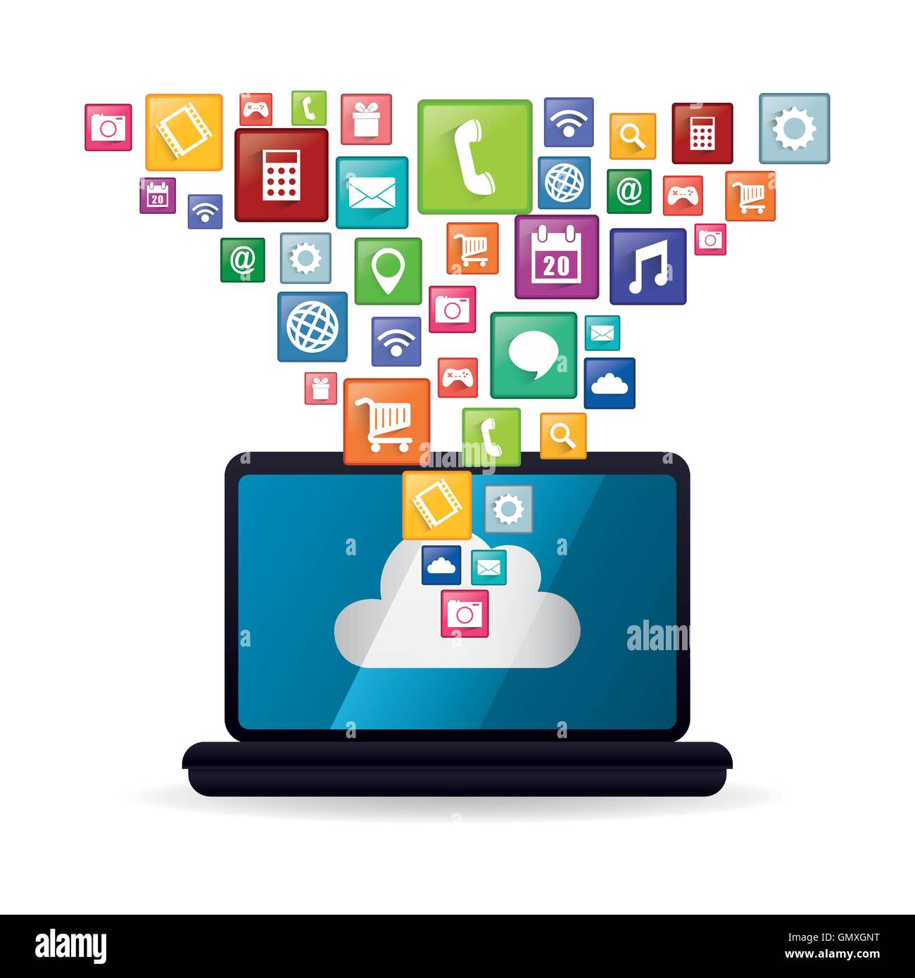 laptop mobile apps design Stock Vector Image & Art - Alamy