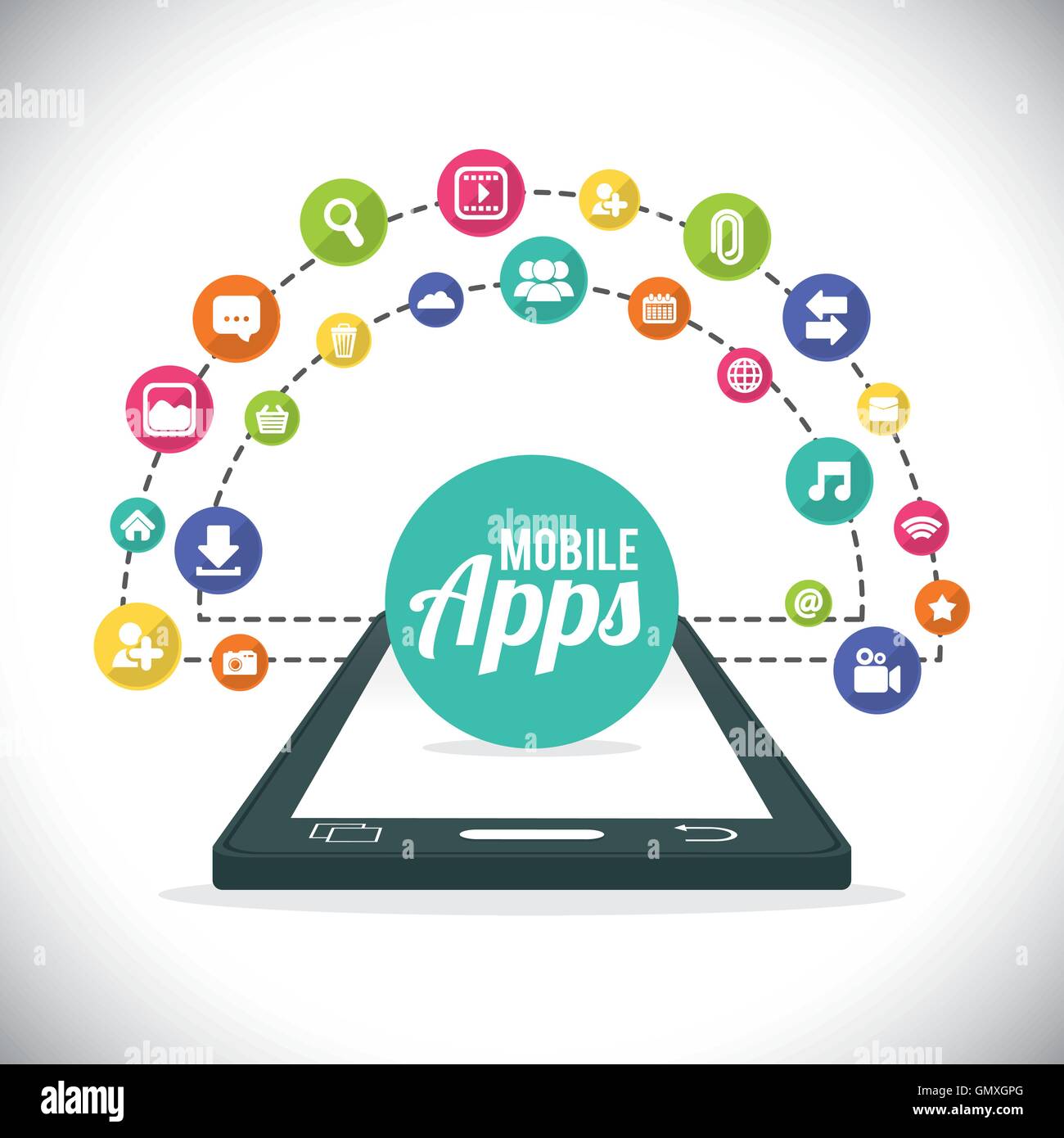 smartphone mobile apps design Stock Vector Image & Art - Alamy