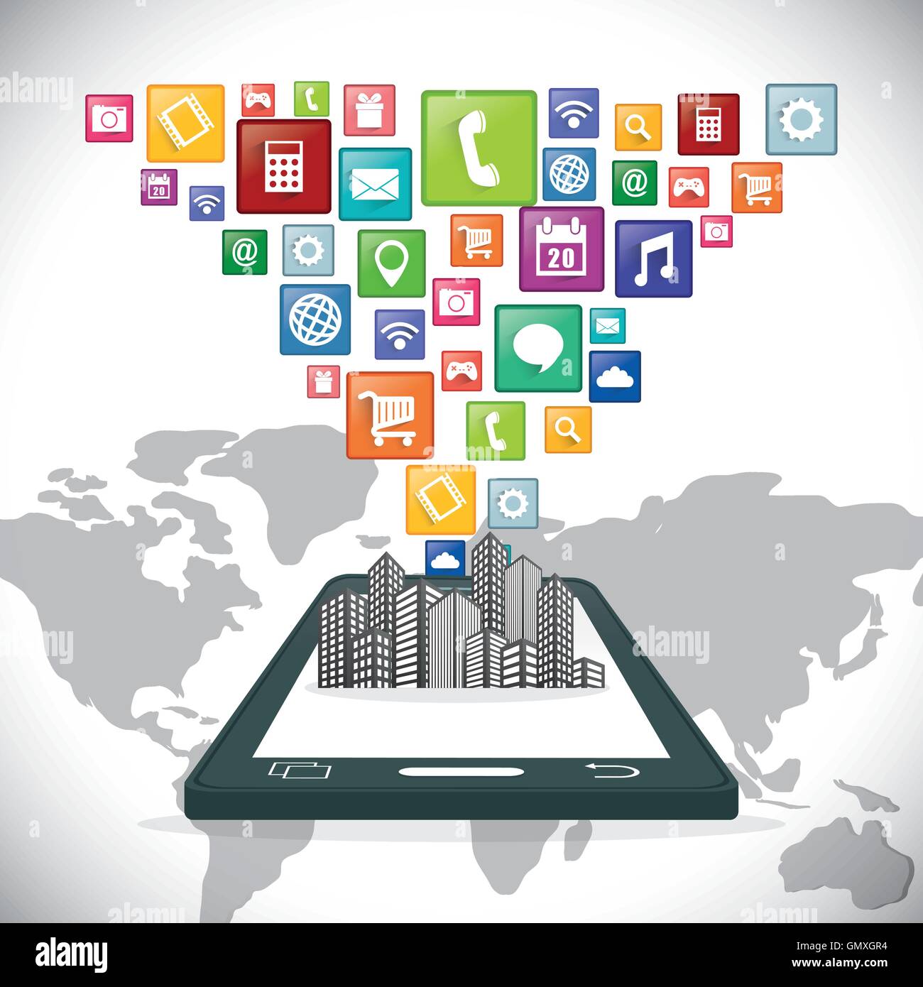 smartphone mobile apps design Stock Vector Image & Art - Alamy