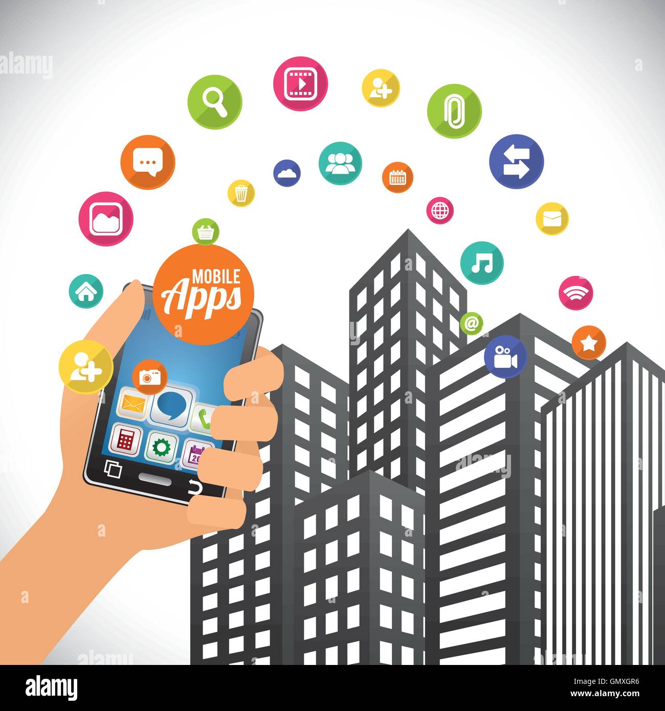 smartphone mobile apps design Stock Vector Image & Art - Alamy