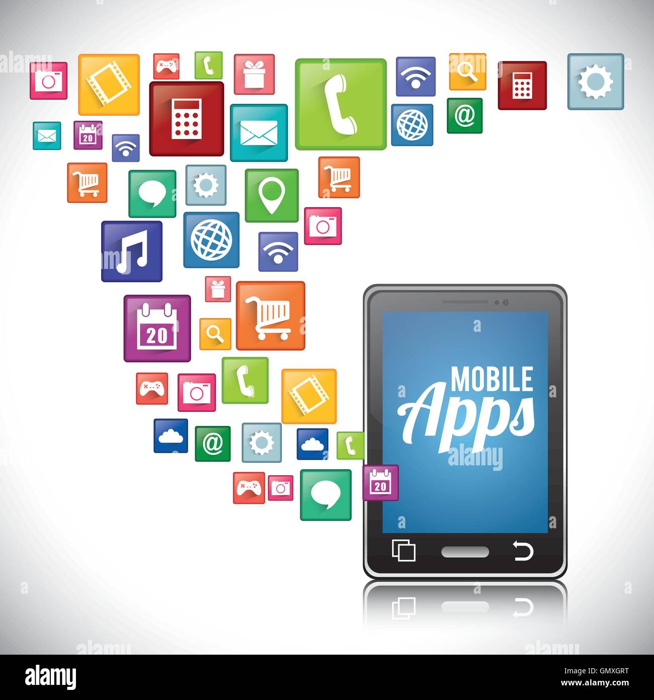 smartphone mobile apps design Stock Vector Image & Art - Alamy