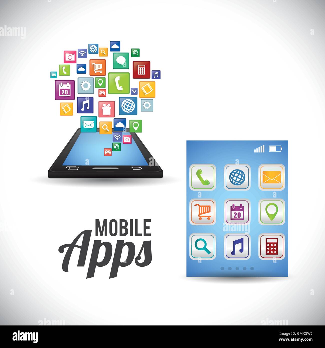 smartphone mobile apps design Stock Vector Image & Art - Alamy