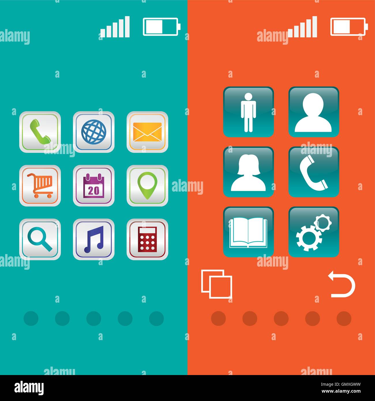 wallpaper mobile apps design Stock Vector Image & Art - Alamy