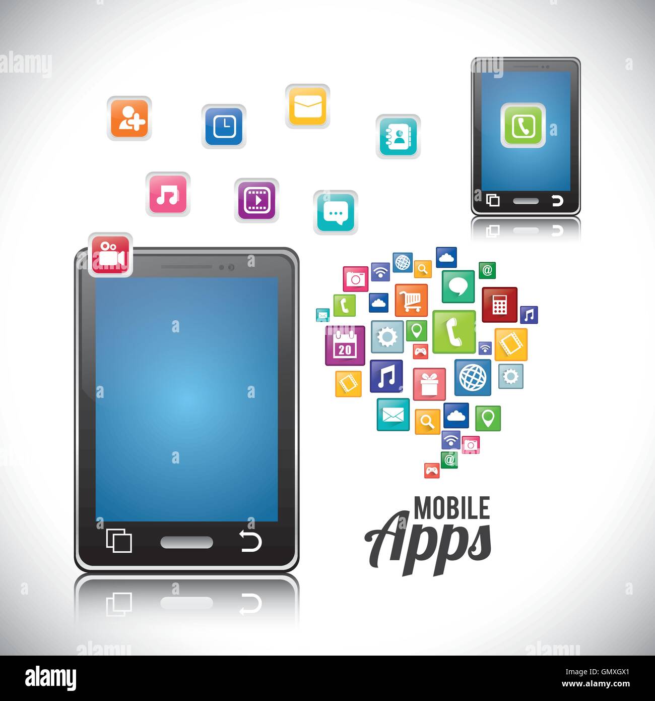 smartphone mobile apps design Stock Vector Image & Art - Alamy