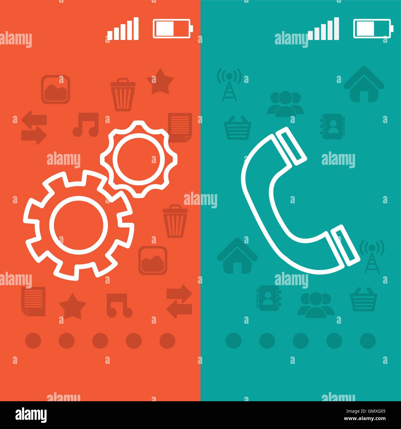 wallpaper mobile apps design Stock Vector Image & Art - Alamy