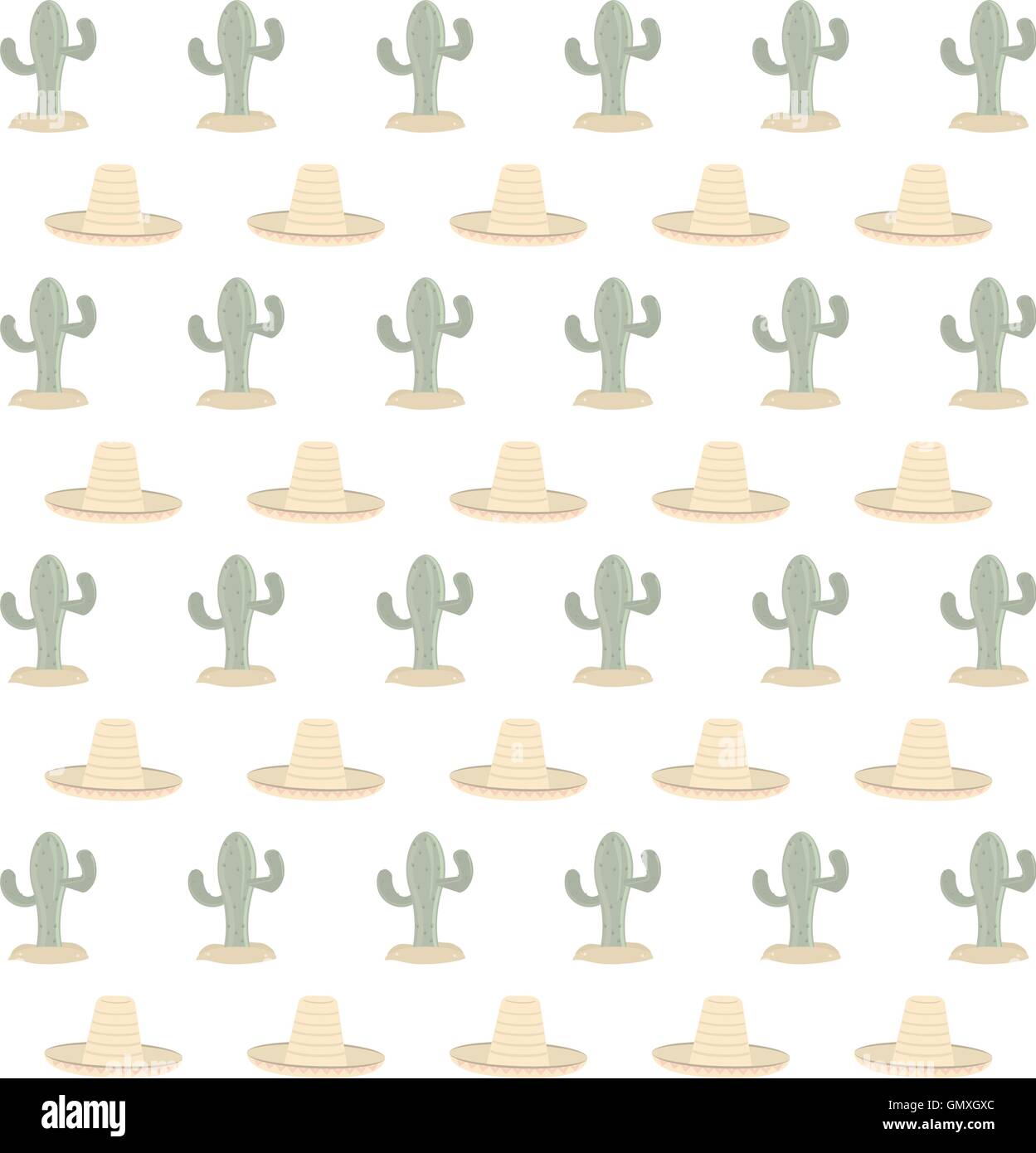 Mexican pattern cactus hat Stock Vector Images - Alamy