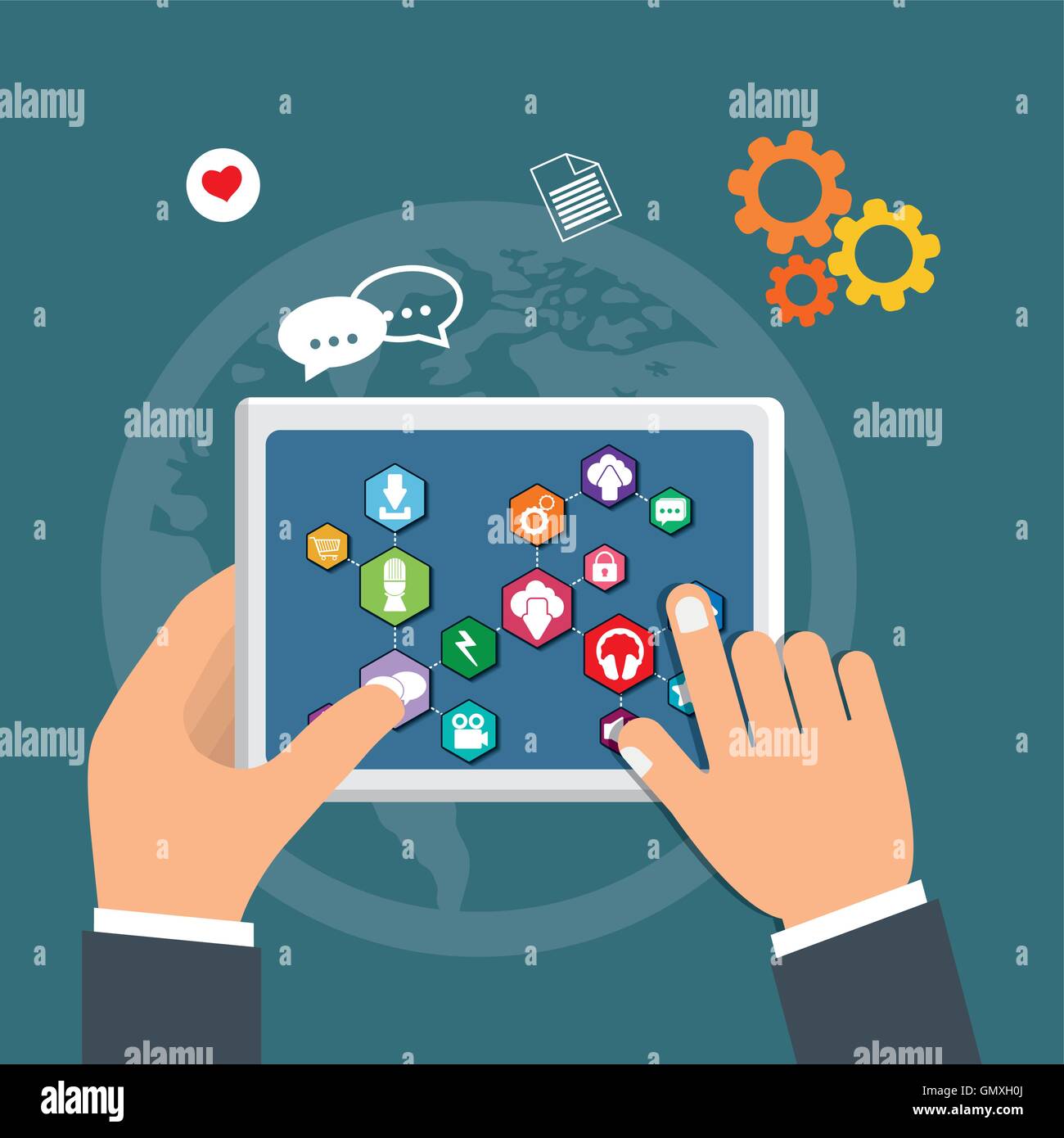 smartphone boy social media design Stock Vector Image & Art - Alamy