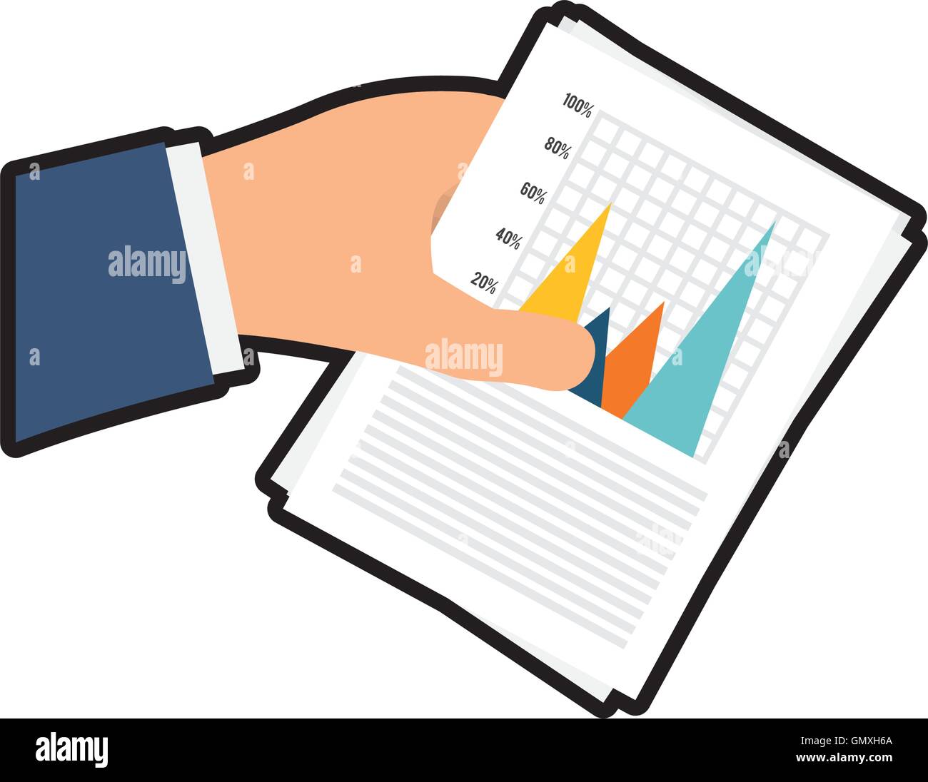 hand infographic document icon. Vector graphic Stock Vector Image & Art ...